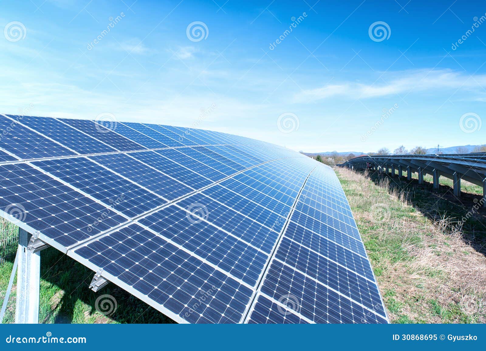 Solar Panel Field stock image. Image of electric, exterior - 30868695
