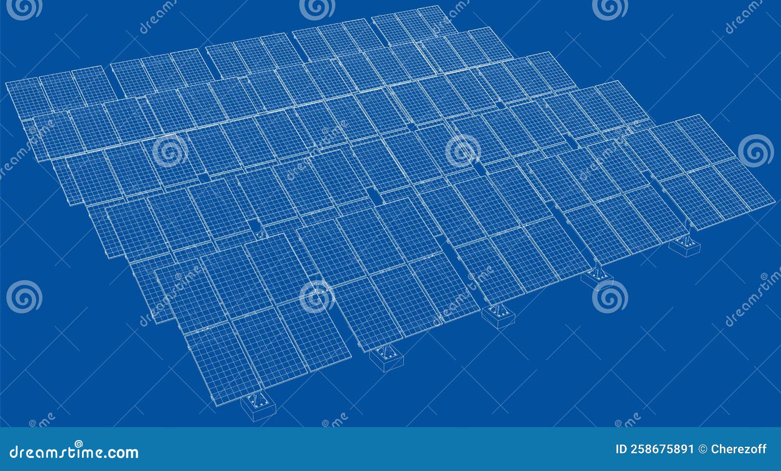 Solar Panel Field. Vector stock vector. Illustration of environmental ...