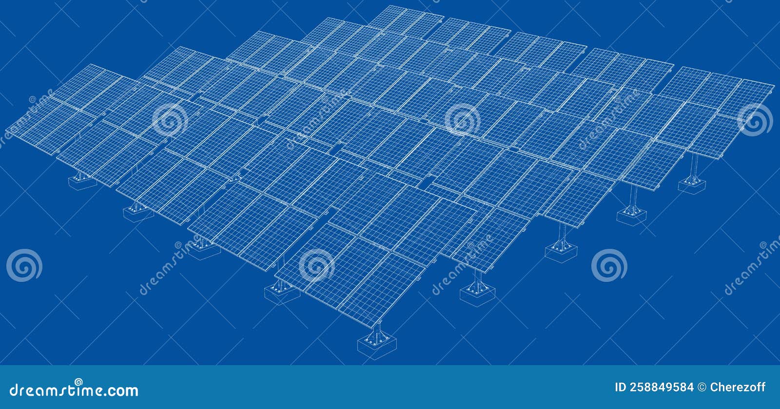 Solar Panel Field. Vector stock vector. Illustration of clean - 258849584