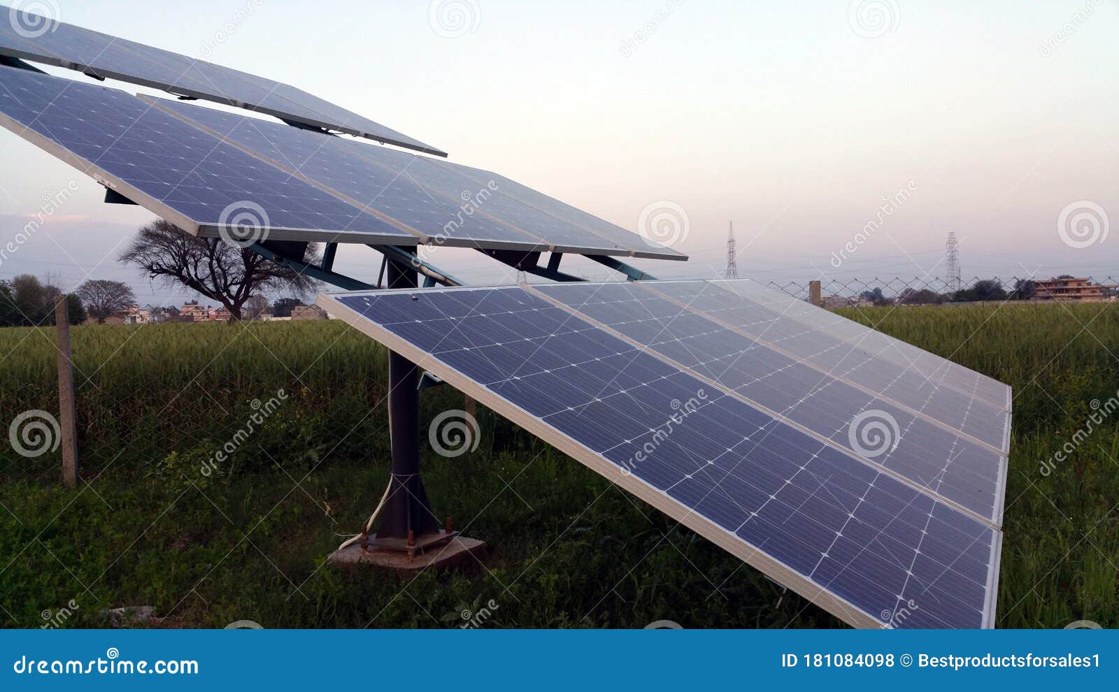 Solar Panel in the Fields. Image of Science and Technology Regarding ...
