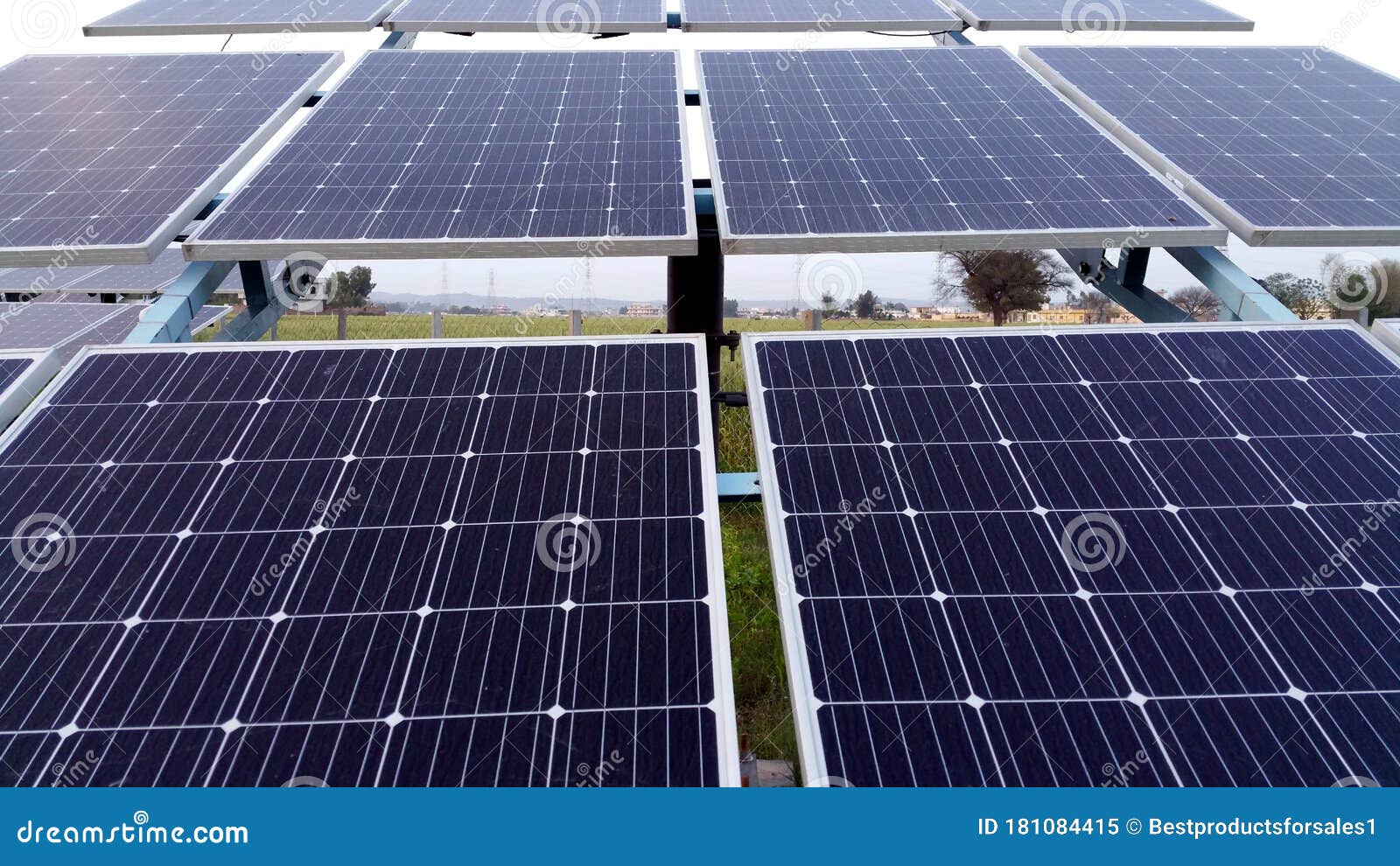 Solar Panel in the Fields. Image of Science and Technology Regarding ...