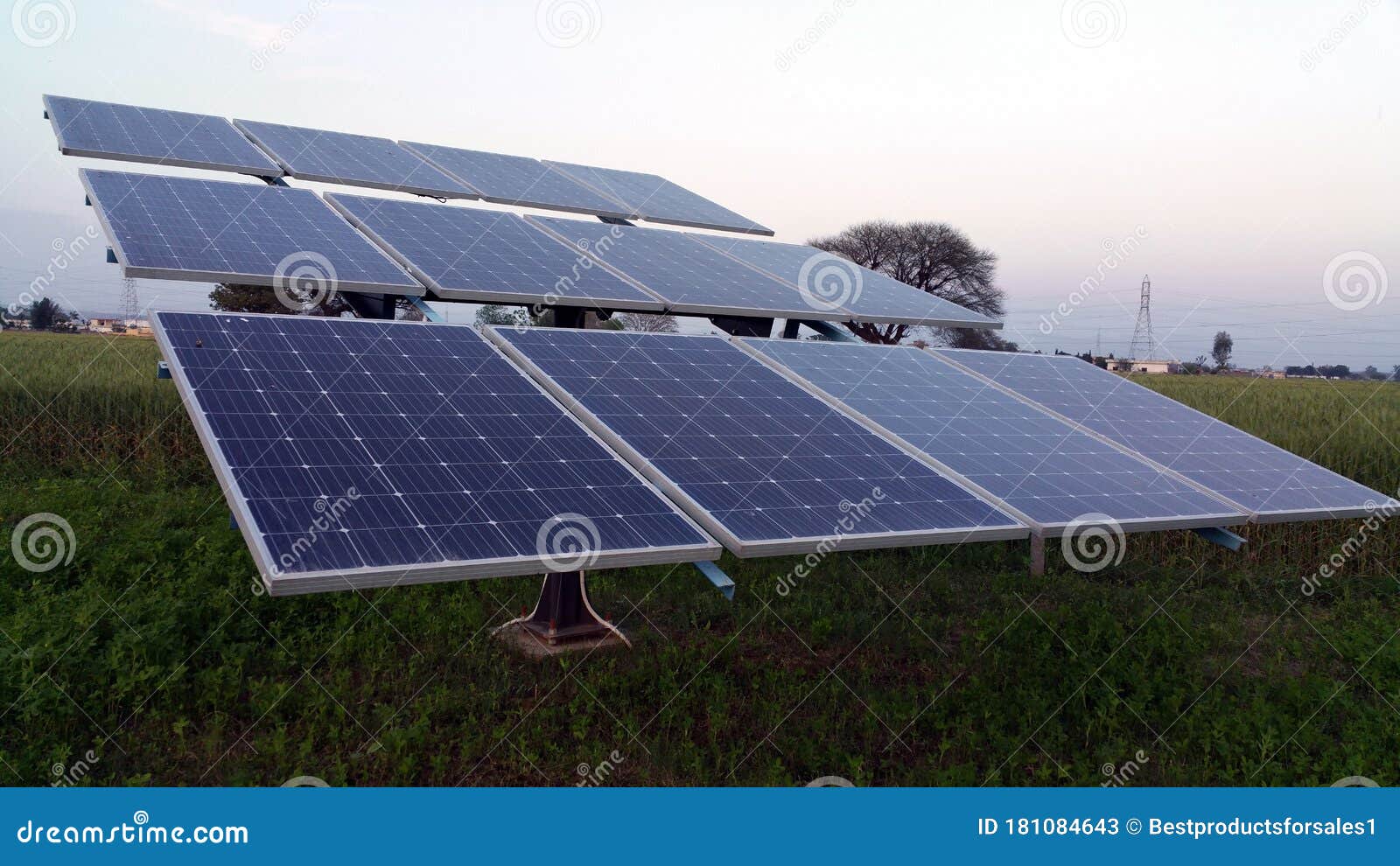 Solar Panel in the Fields. Image of Science and Technology Regarding ...