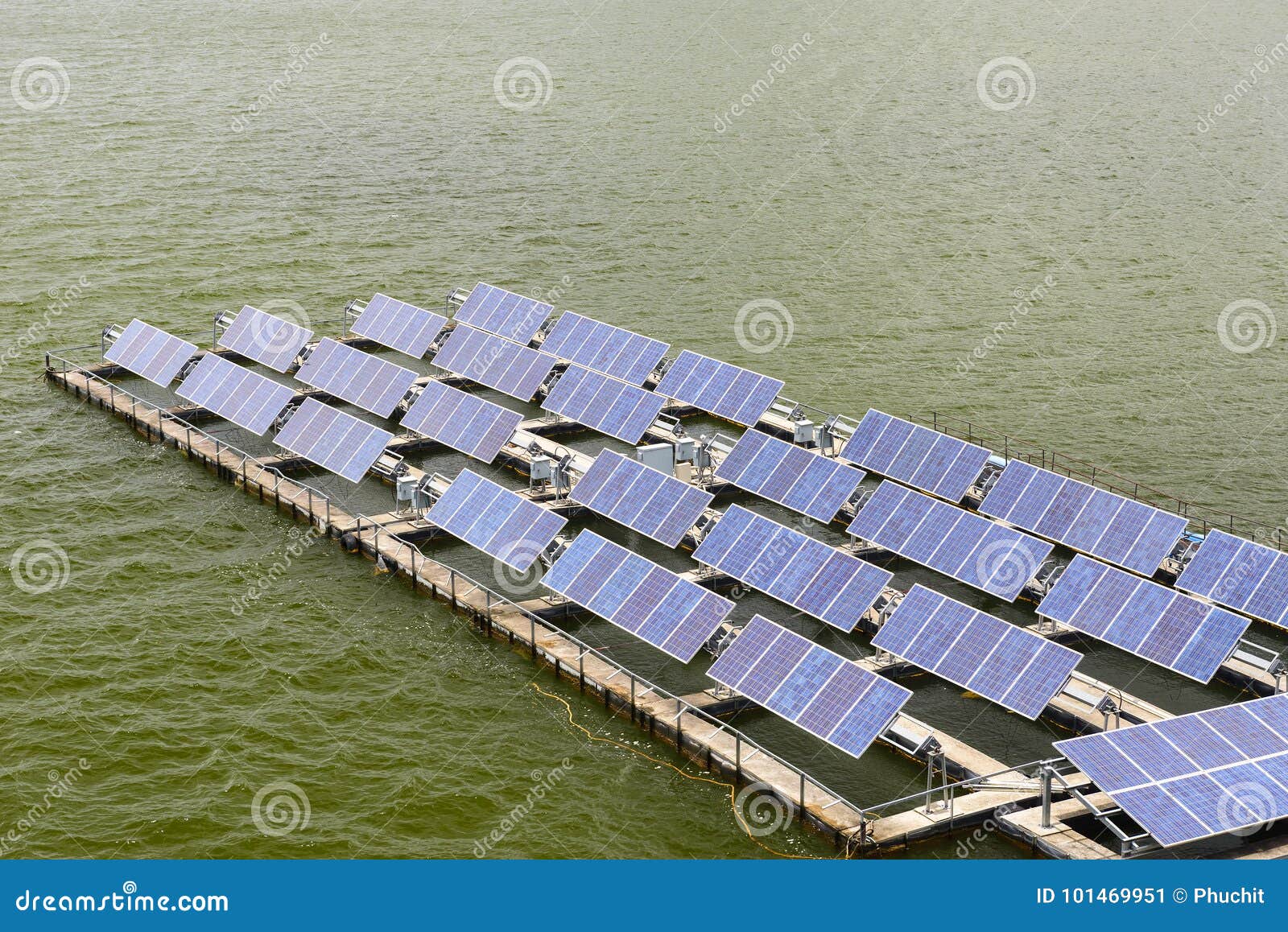 The Solar Panel Floating on the Water Stock Image - Image of ...