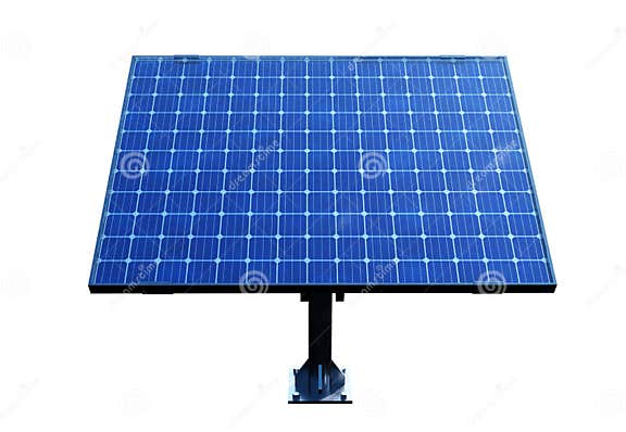Solar Panel Front View on White Background Stock Image - Image of ...