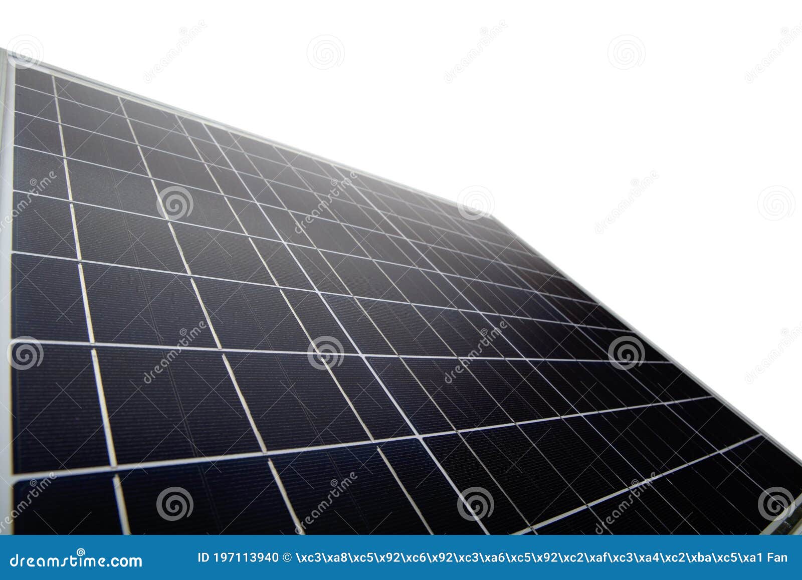 A Solar Panel in Front of White Background Stock Photo - Image of power ...