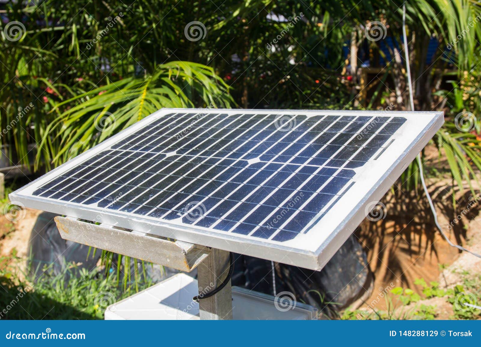 Solar panel stock image. Image of supply, garden, generation - 148288129