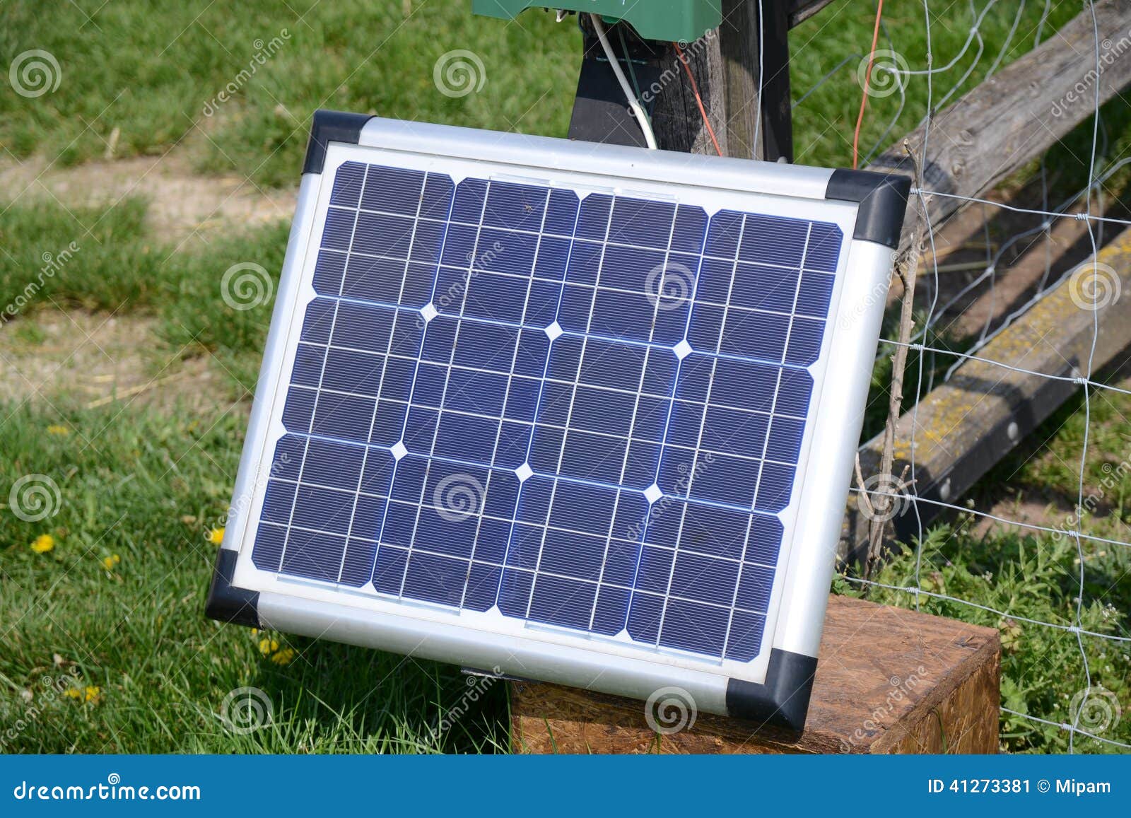 Solar Panel in Garden Side View Stock Image - Image of electricity ...