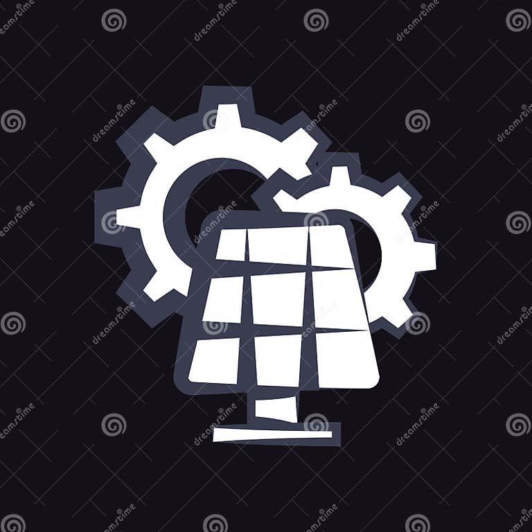 Solar Panel and Gear Wheels Stock Vector - Illustration of alternative ...