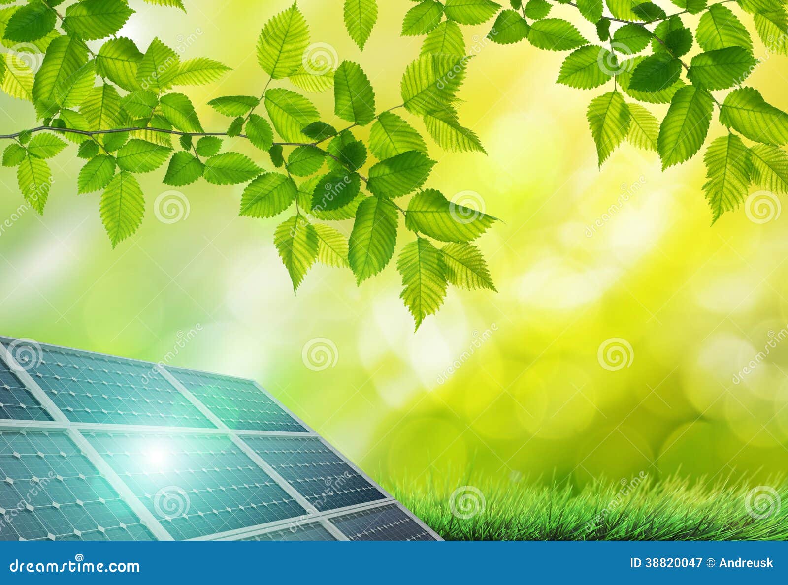 Solar panel in the green stock image. Image of industry - 38820047