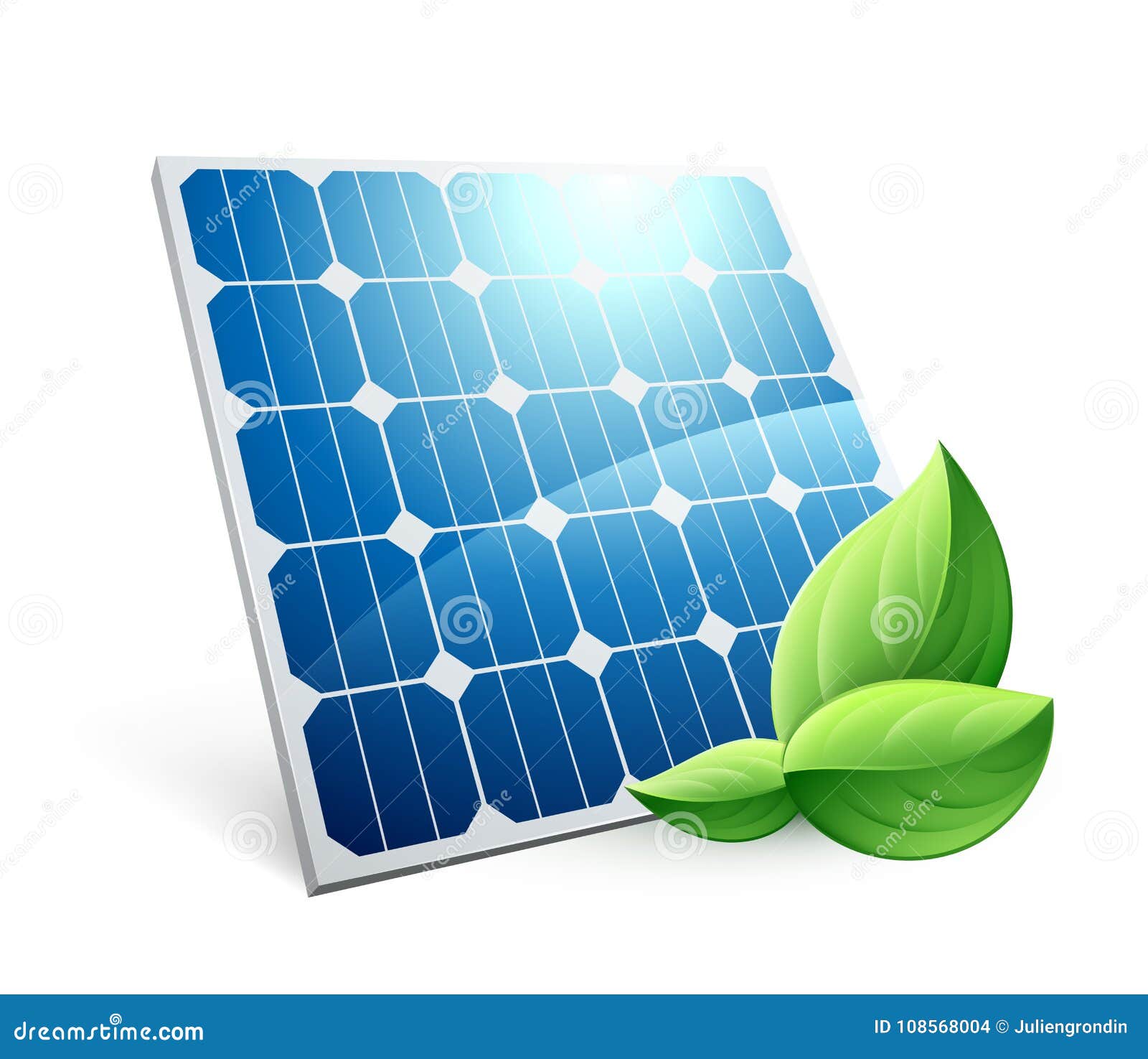 Solar Panel Green Energy Icon Stock Illustration - Illustration of logo ...