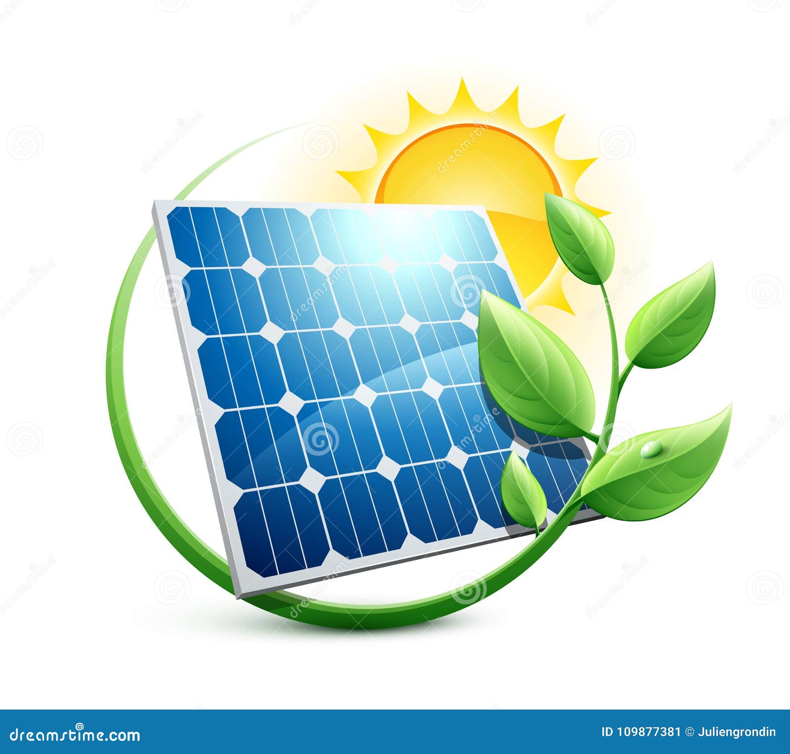 Solar Panel Green Energy Icon Stock Illustration - Illustration of ...