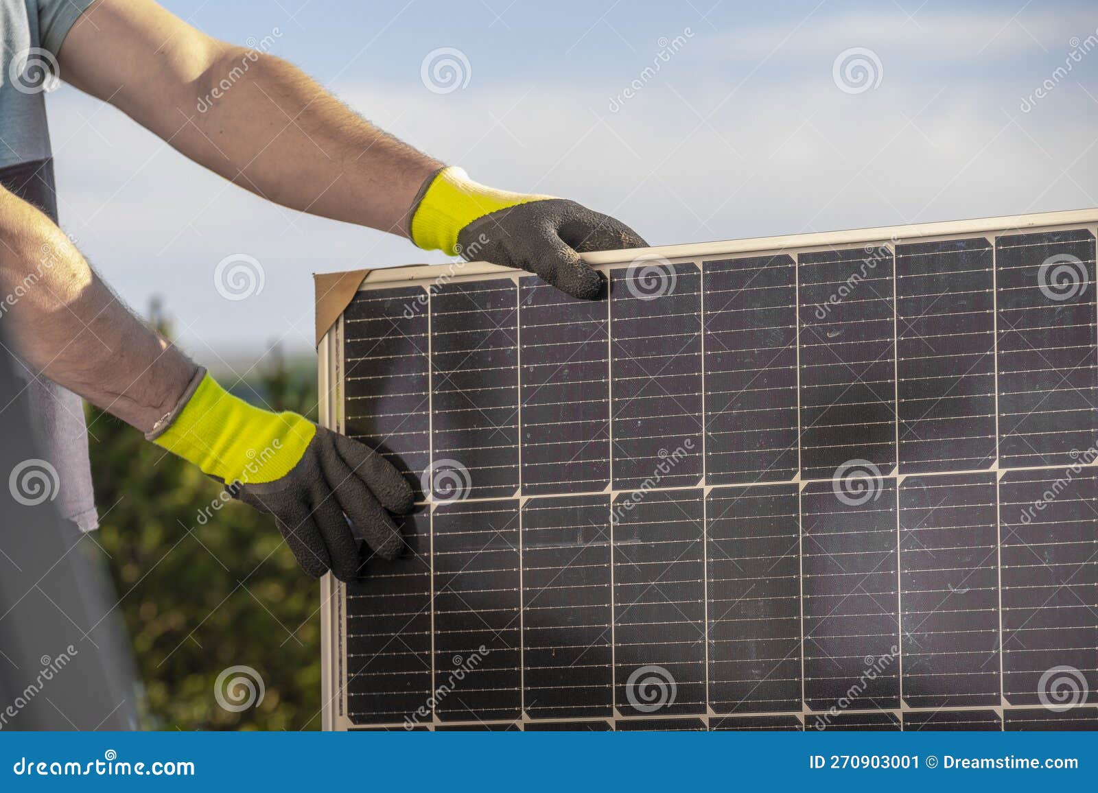 Installation Of Panels Beige Siding On The Facade Royalty-Free Stock ...