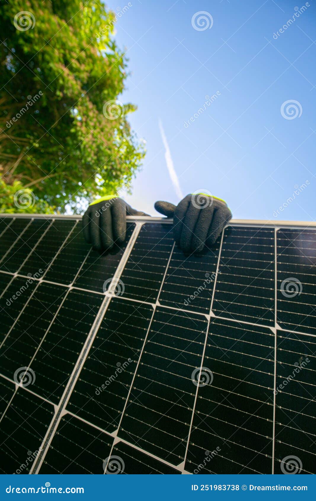 Solar Panel In The Hands Of A Worker.solar Power Technology.Smart ...
