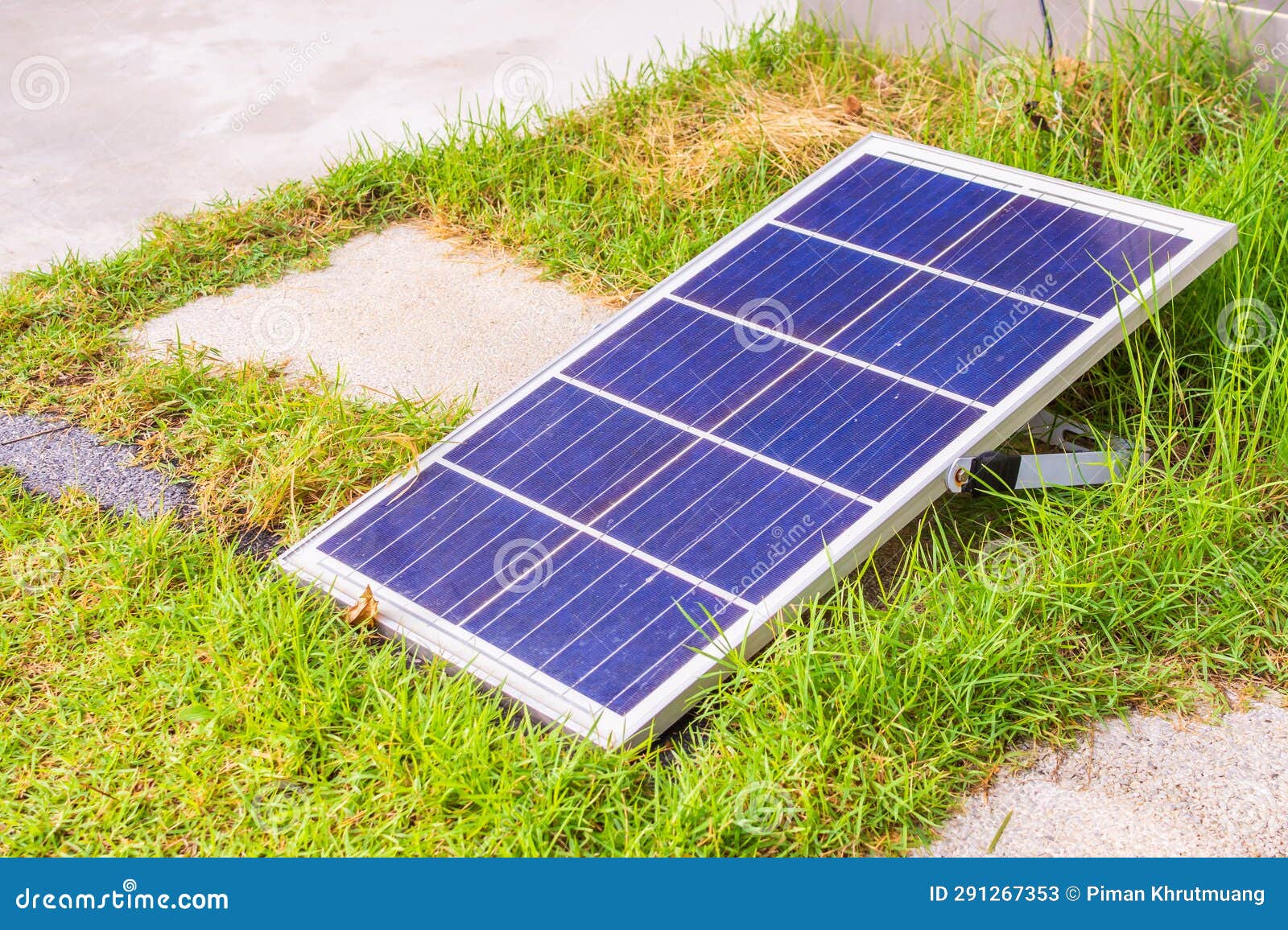 Solar panel in the garden stock image. Image of sunlight - 291267353