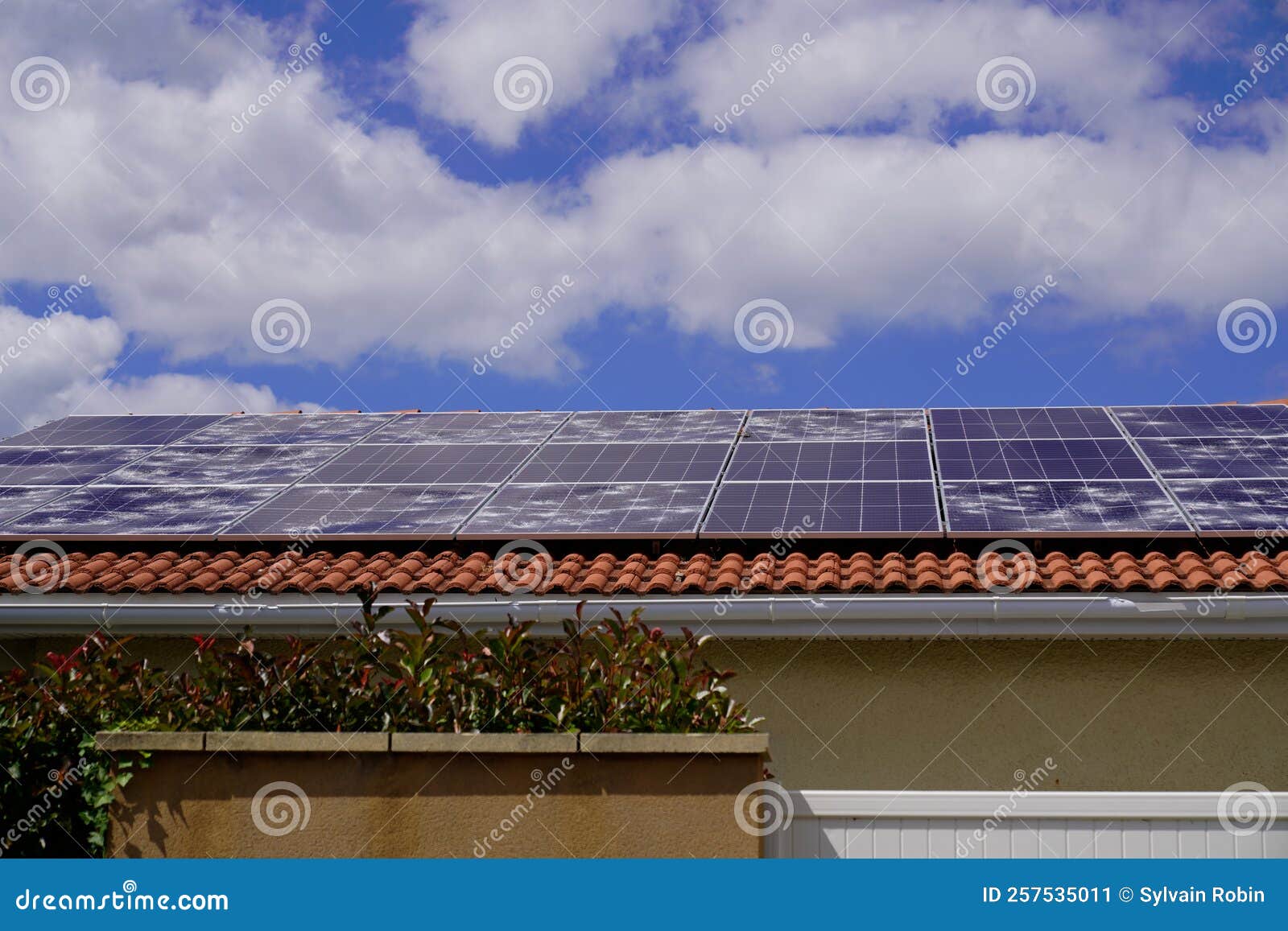 Solar Panel on House Roof Damaged and Broken by Hail Storm after Spring ...