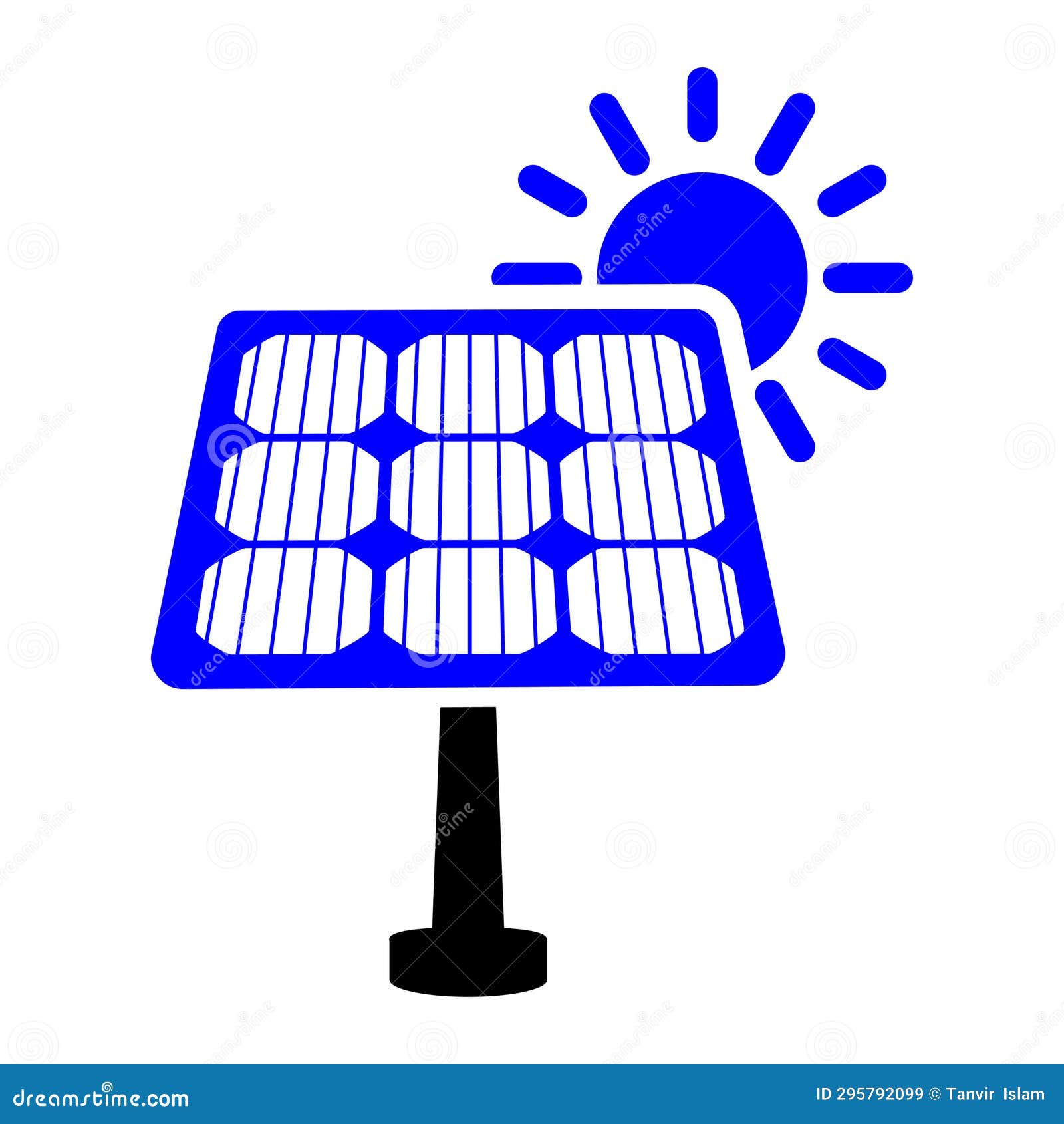 Solar Panel Icon stock illustration. Illustration of font - 295792099