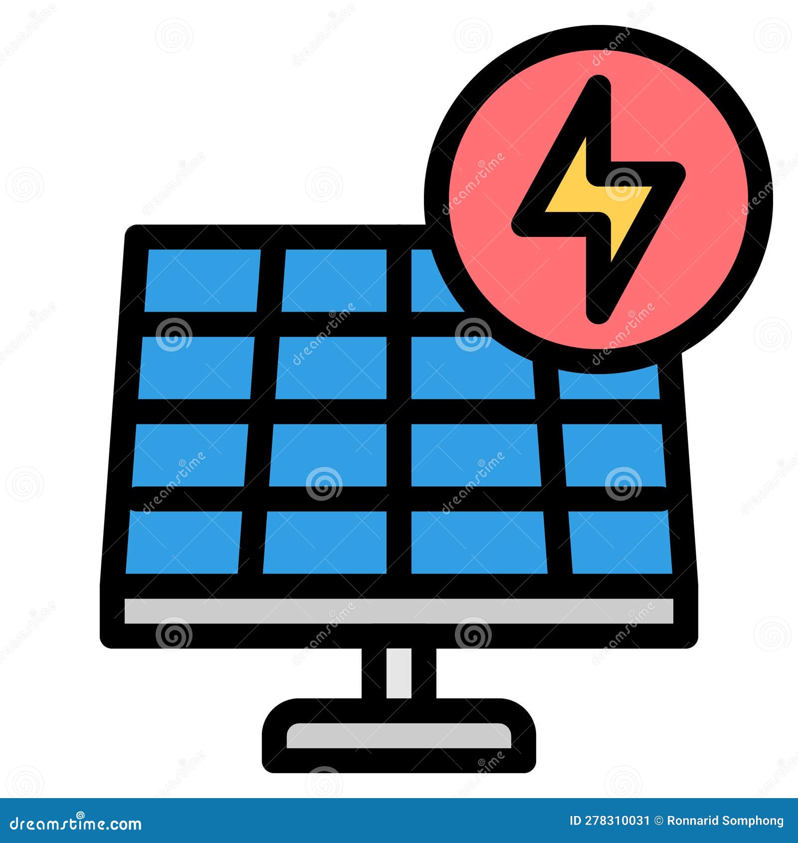 Solar Panel Icon Best Quality Outline Symbol Icon Vector Stock Vector ...