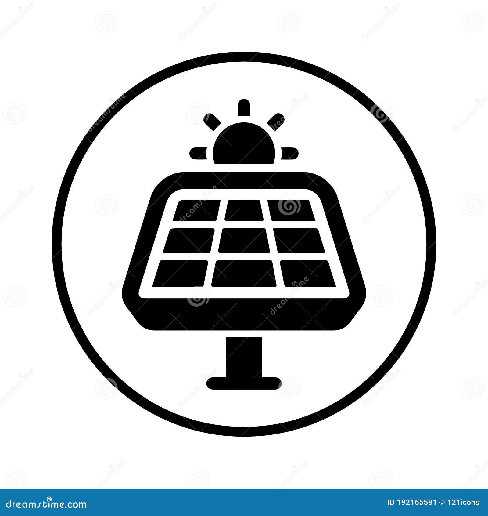 Solar Panel Icon / Black Color Stock Vector - Illustration of isolated ...
