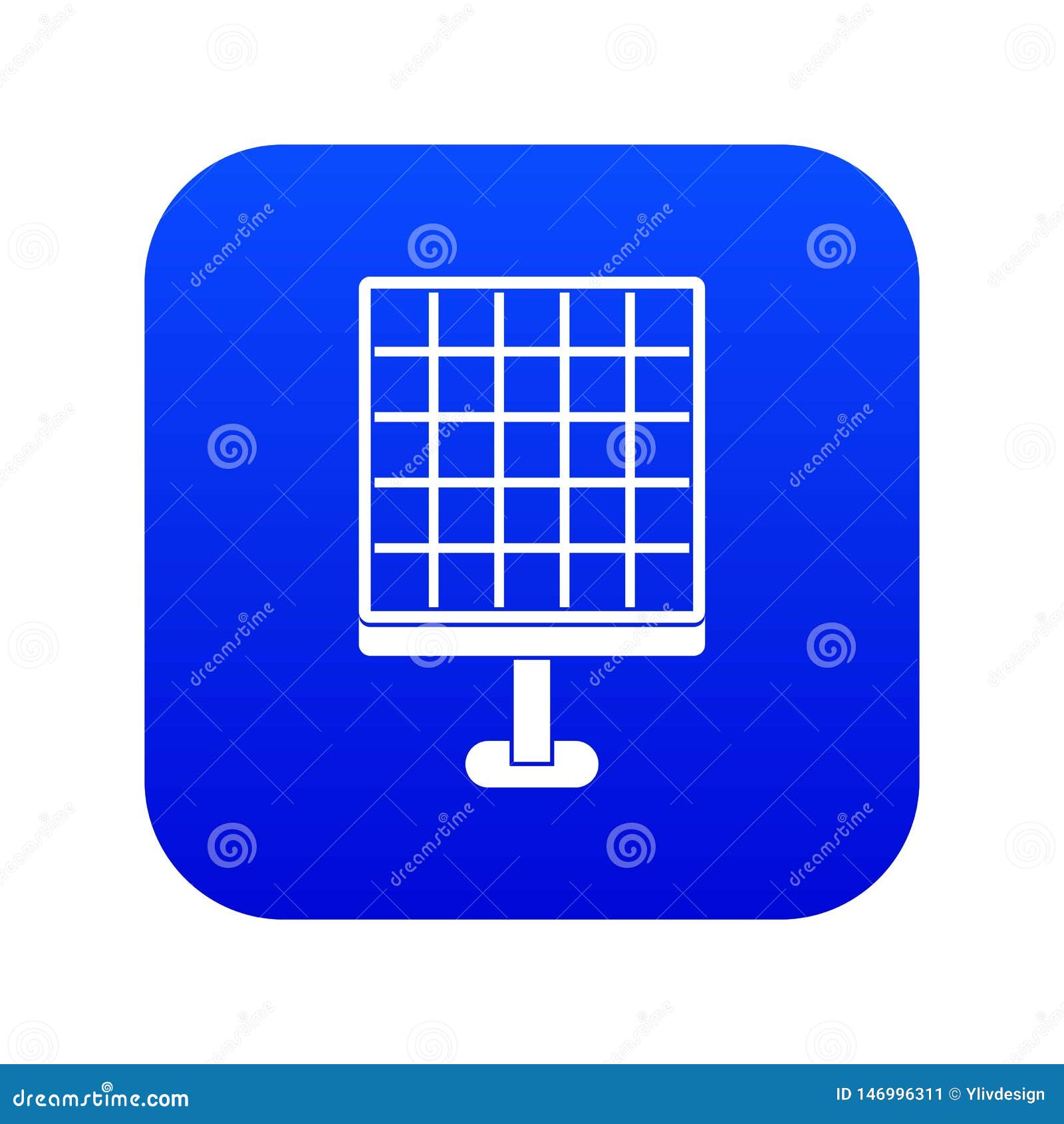 Solar Panel Icon Digital Blue Stock Vector - Illustration of clean ...