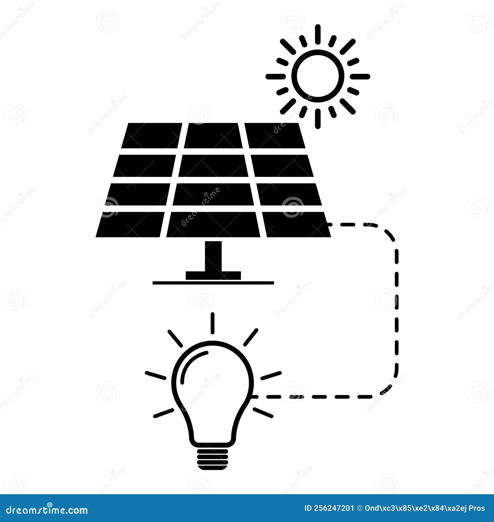 Solar Panel Icon, Green Power Technology, Ecology Alternative Energy ...