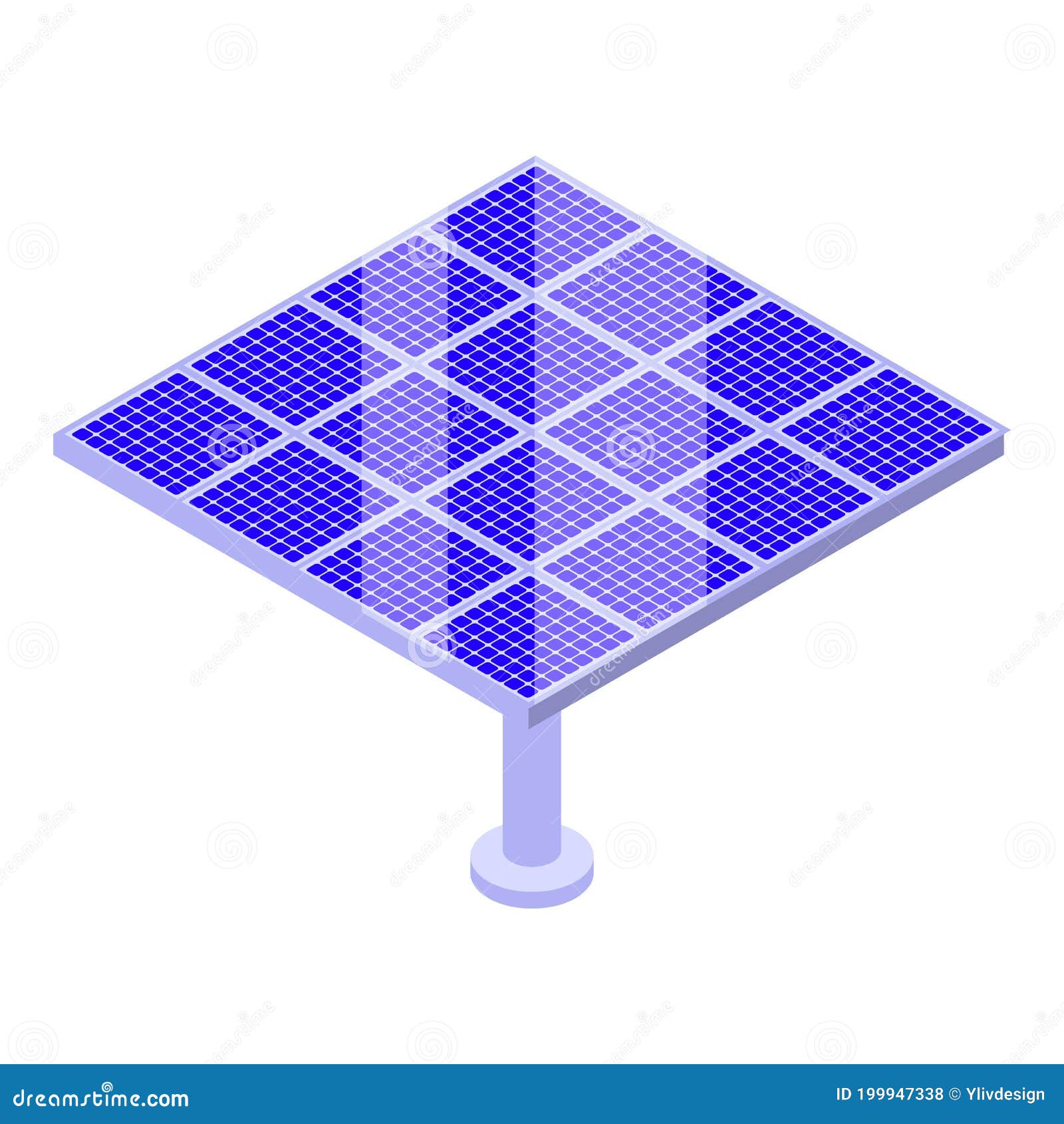Solar Panel Icon, Isometric Style Stock Vector - Illustration of meter ...