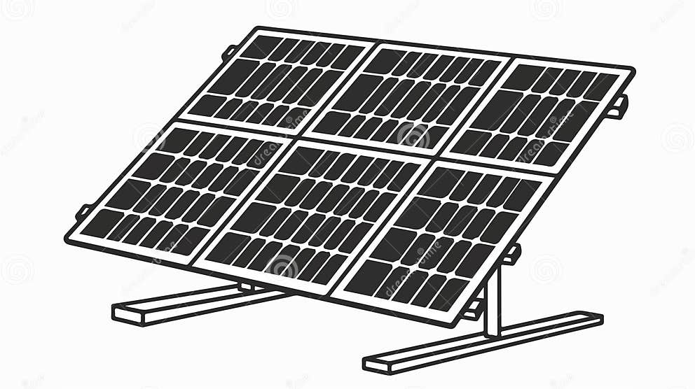 Energy Efficient Solar Panel Icon for Green Energy Solutions Stock ...