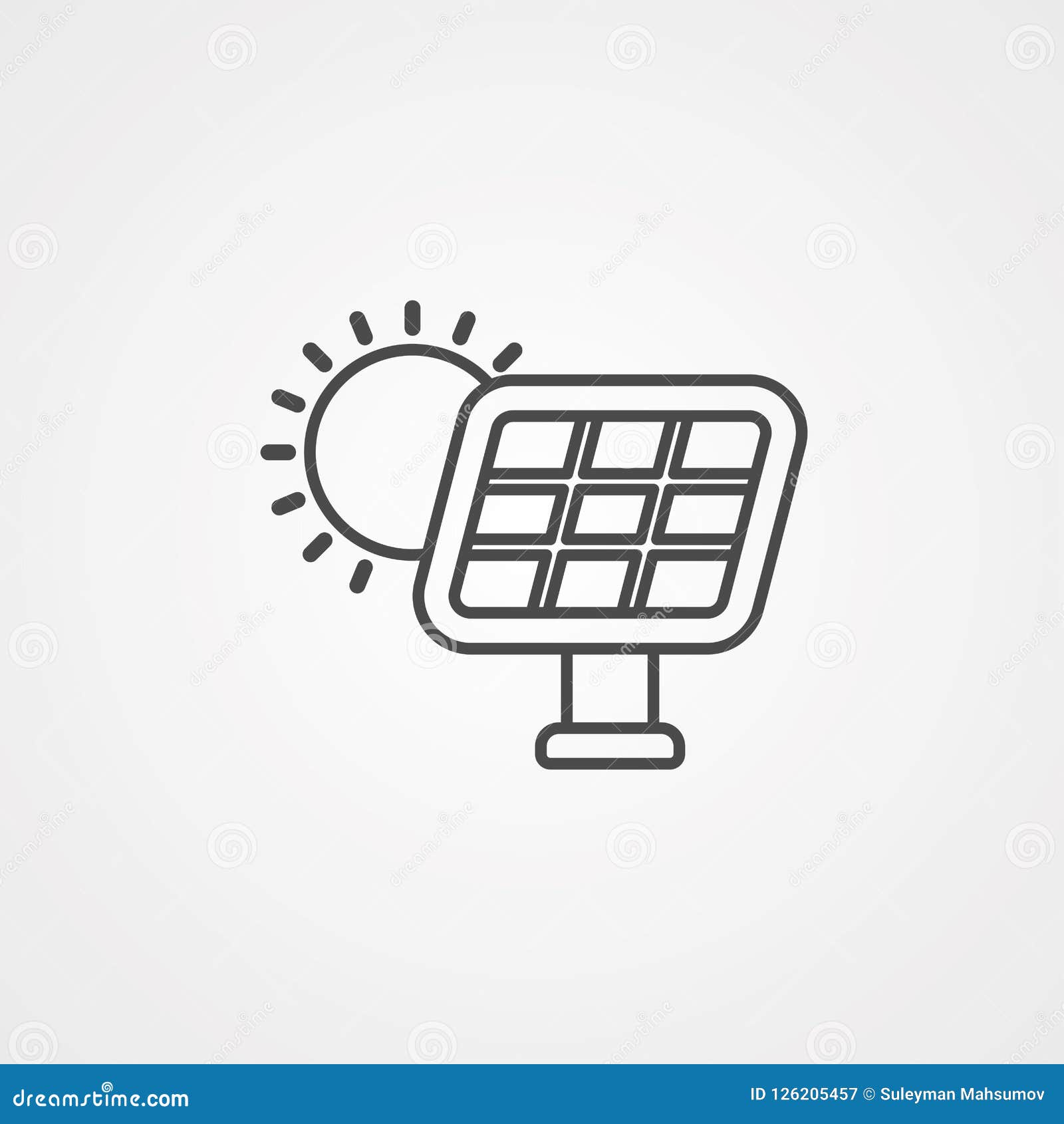 Solar Panel Vector Icon Sign Symbol Stock Vector - Illustration of ...