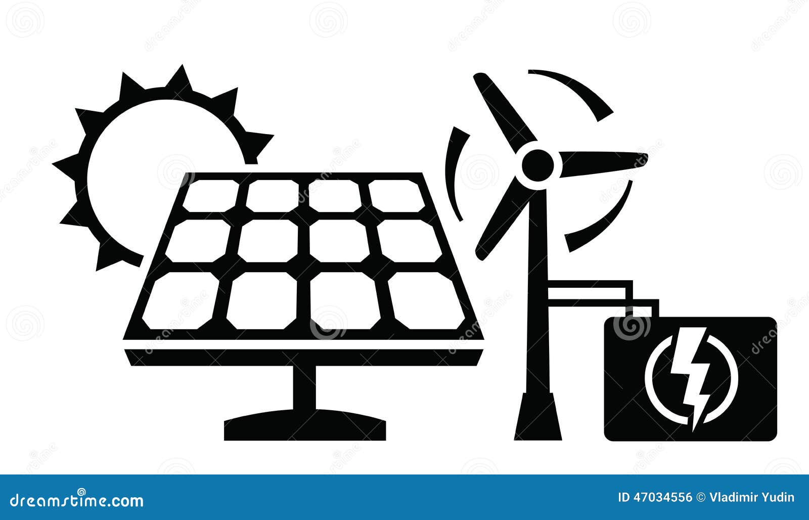 Solar Panel Icon Stock Vector - Image: 47034556
