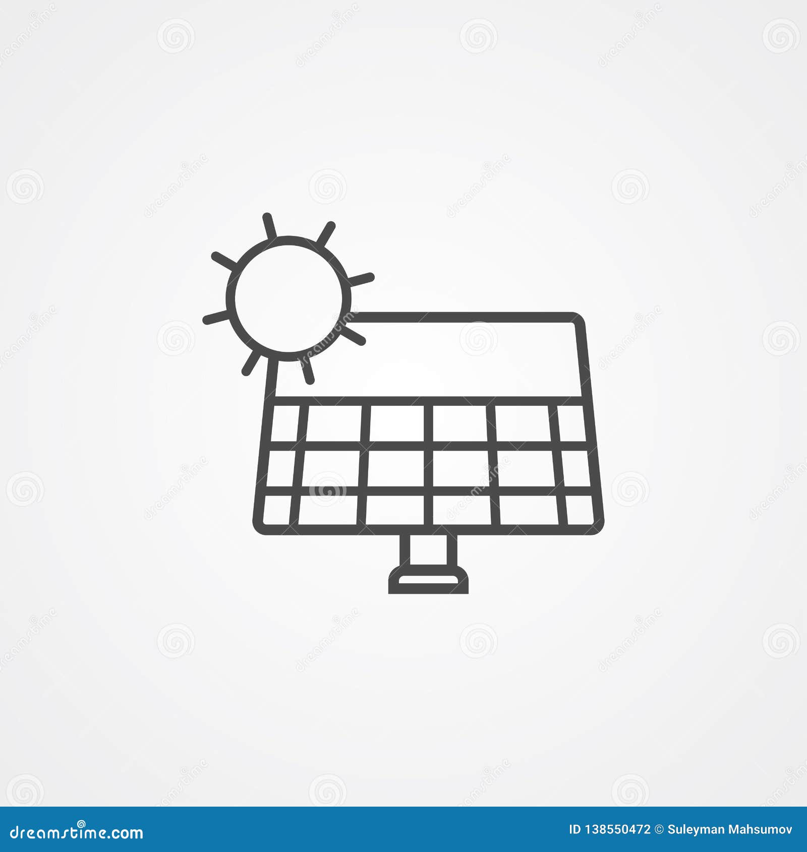 Solar Panel Vector Icon Sign Symbol Stock Illustration - Illustration ...