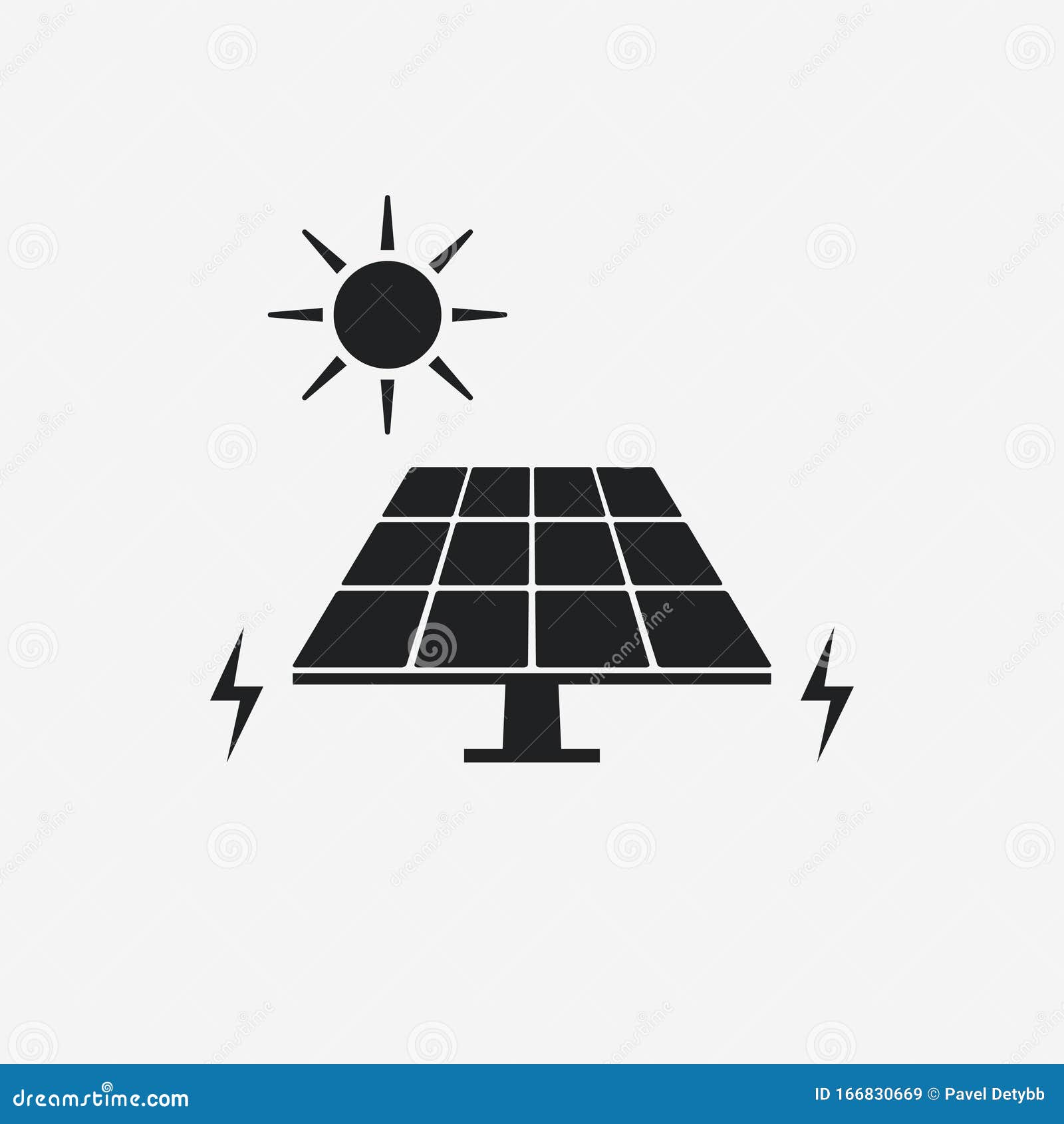 Solar Panel Icon. Vector Illustration, Flat Design Stock Illustration ...