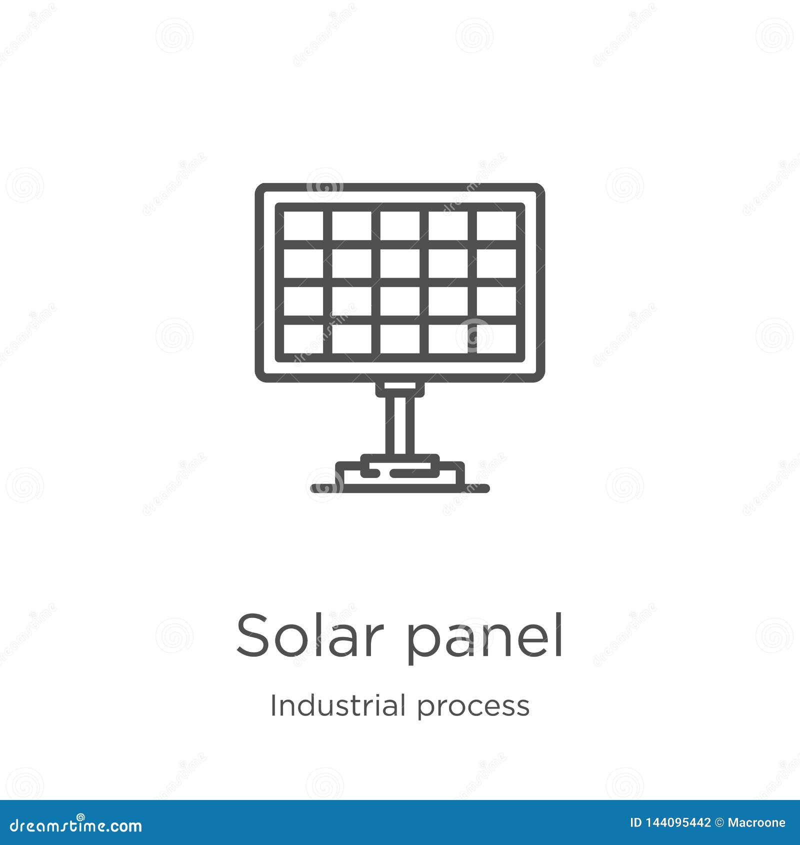 Solar Panel Icon Vector from Industrial Process Collection. Thin Line ...
