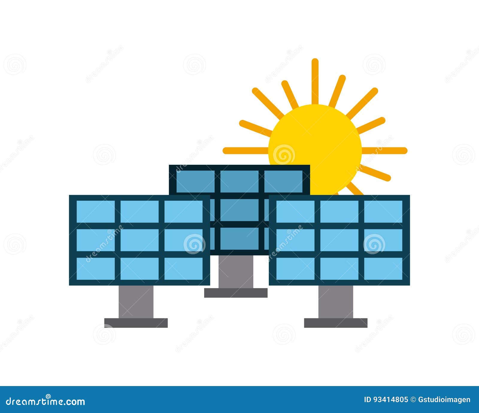 Solar panel illustration stock vector. Illustration of alternative ...