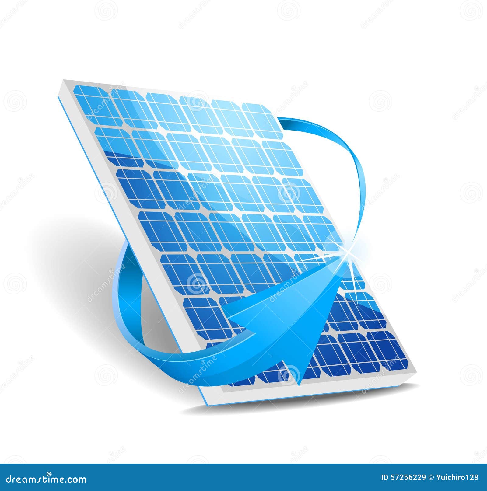 Solar panel stock vector. Illustration of solar, recycling - 57256229