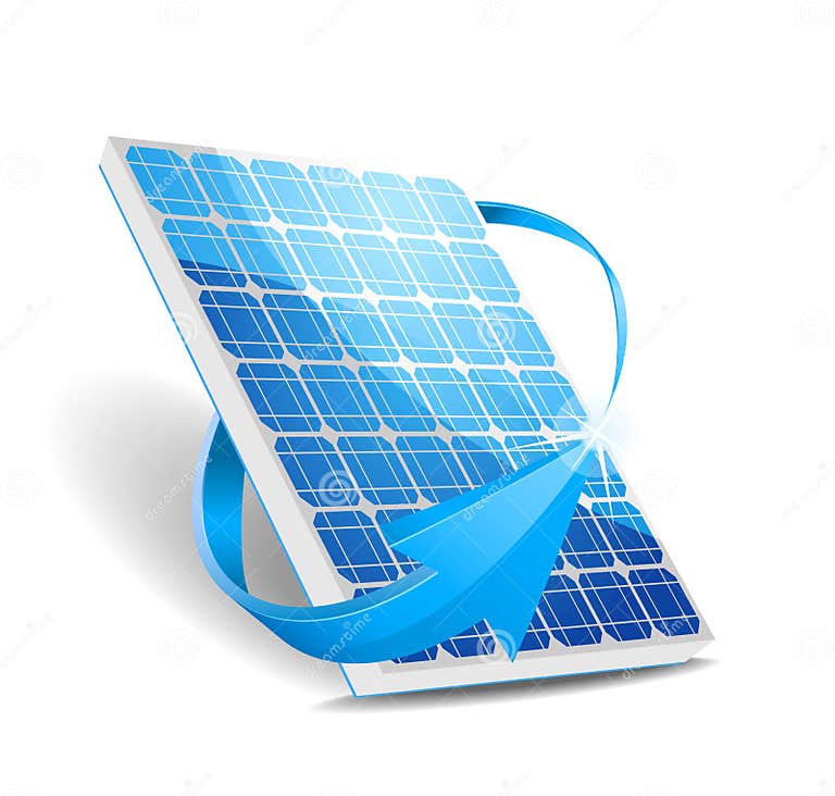 Solar panel stock vector. Illustration of solar, recycling - 57256229