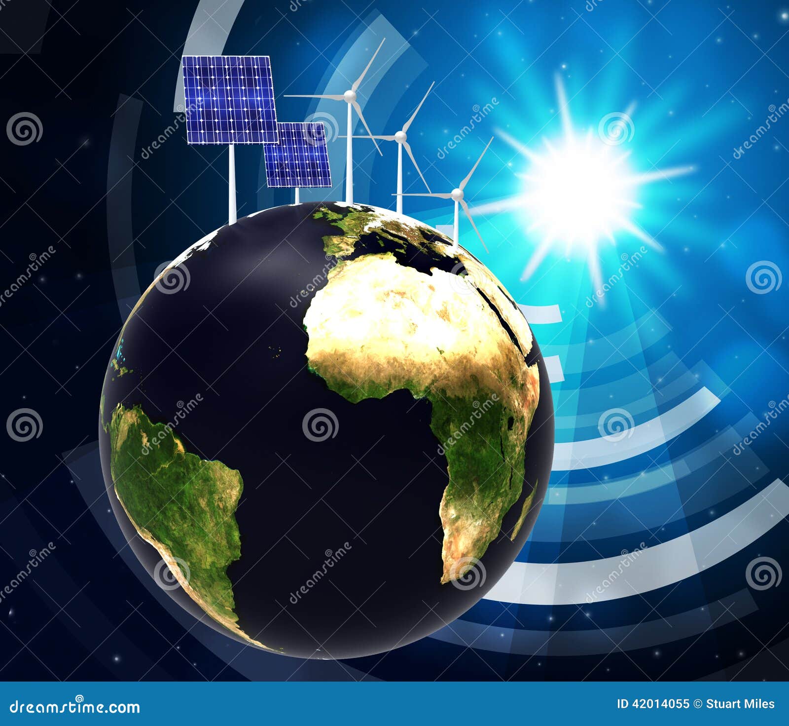 Solar Panel Indicates Alternative Energy and Globalise Stock ...
