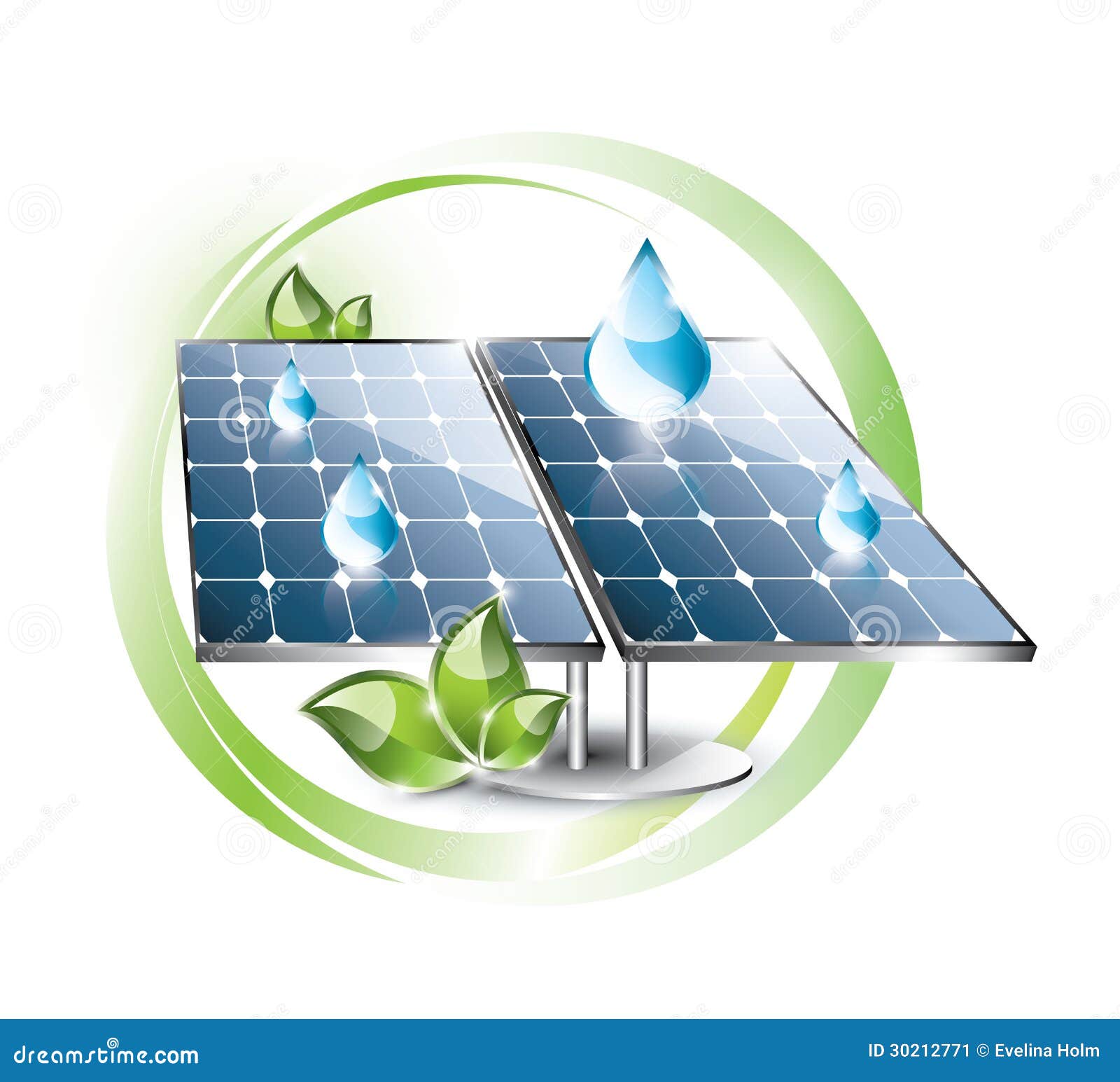 Solar panel set stock vector. Illustration of electric - 30212771