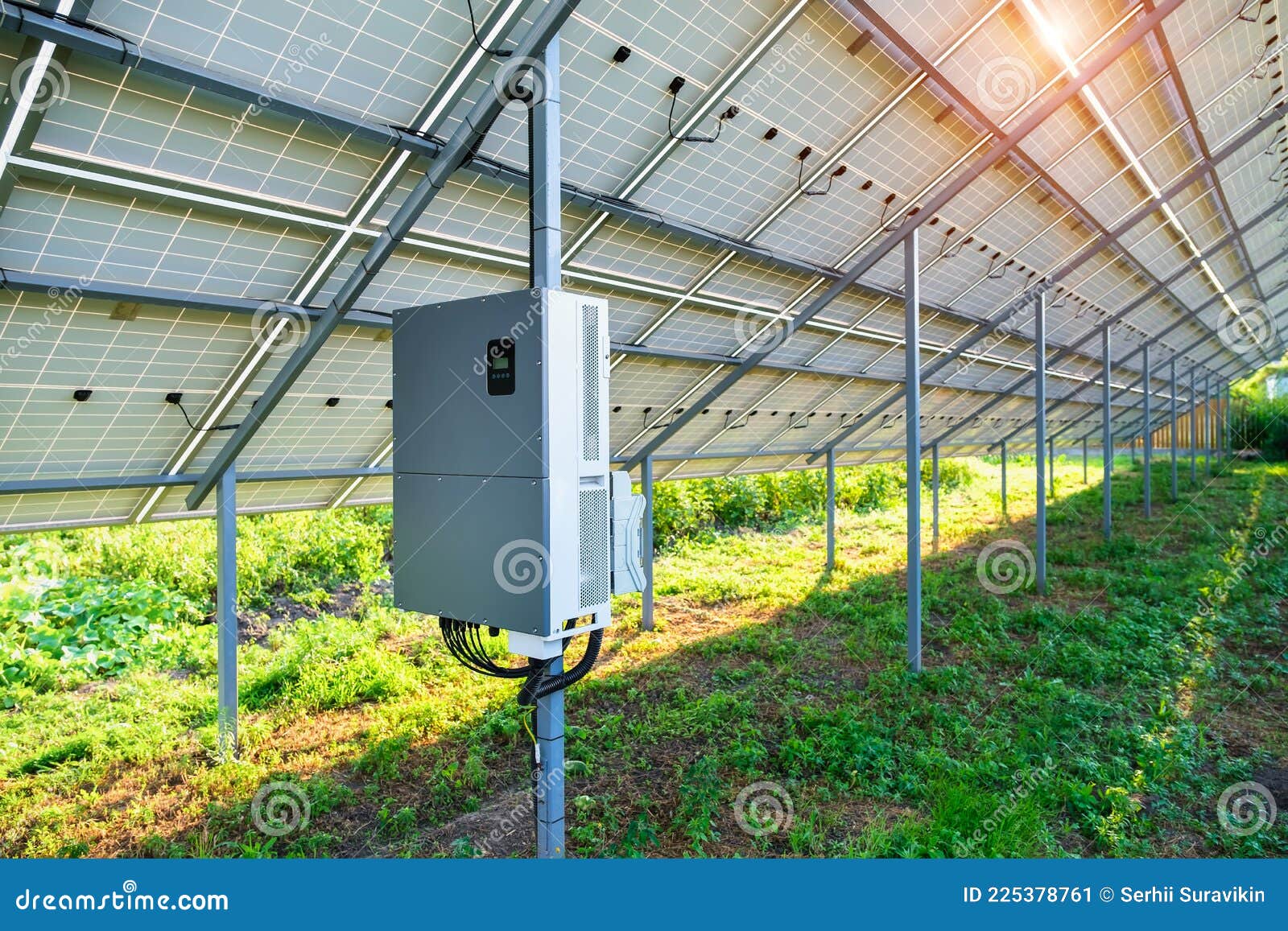 Solar Panel Inverter Under Canopy in the Backyard Made for Solar Power ...