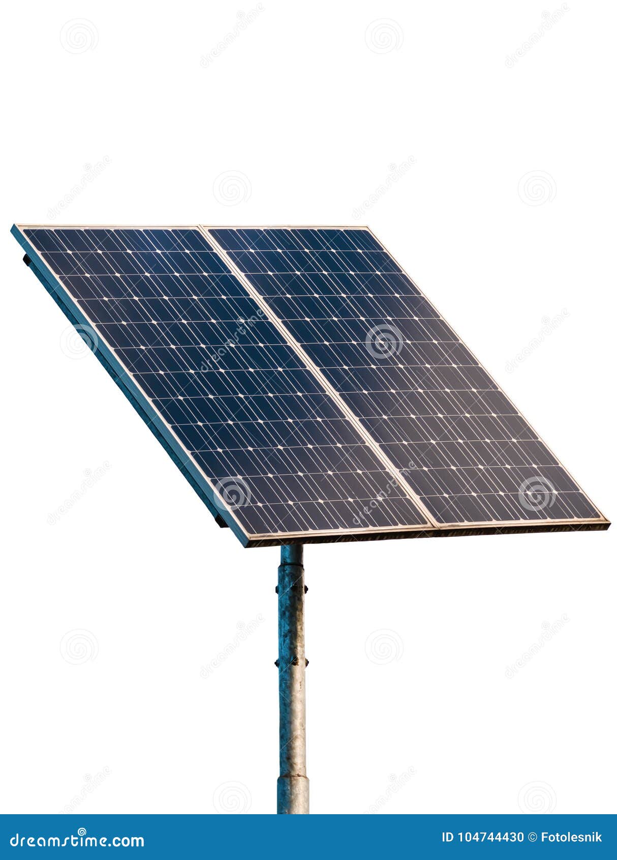 Solar Panel Isolated White Background Stock Photo - Image of ecological ...