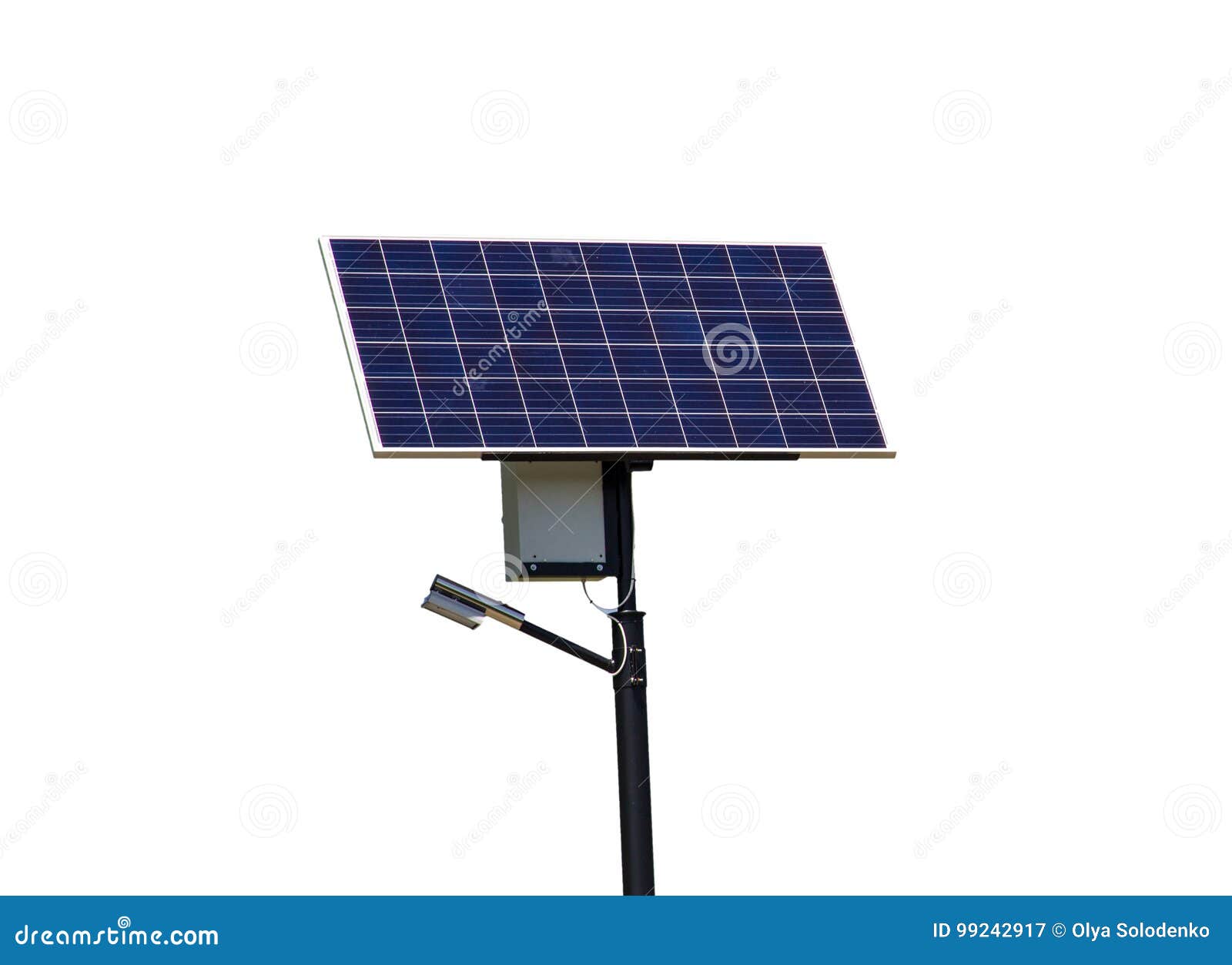 Solar Panel Isolated on White Background Stock Image - Image of ...