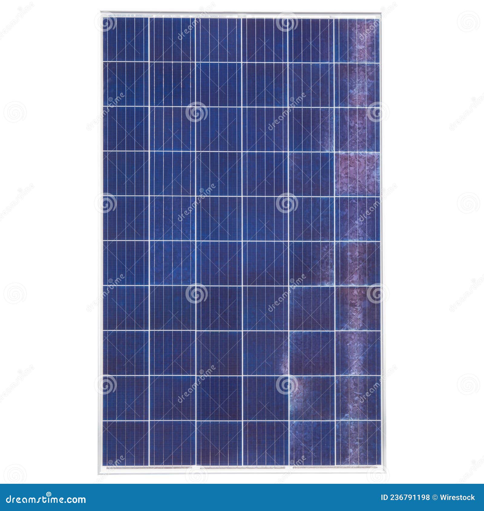 Solar Panel Isolated on White with Clipping Path. Stock Photo - Image ...