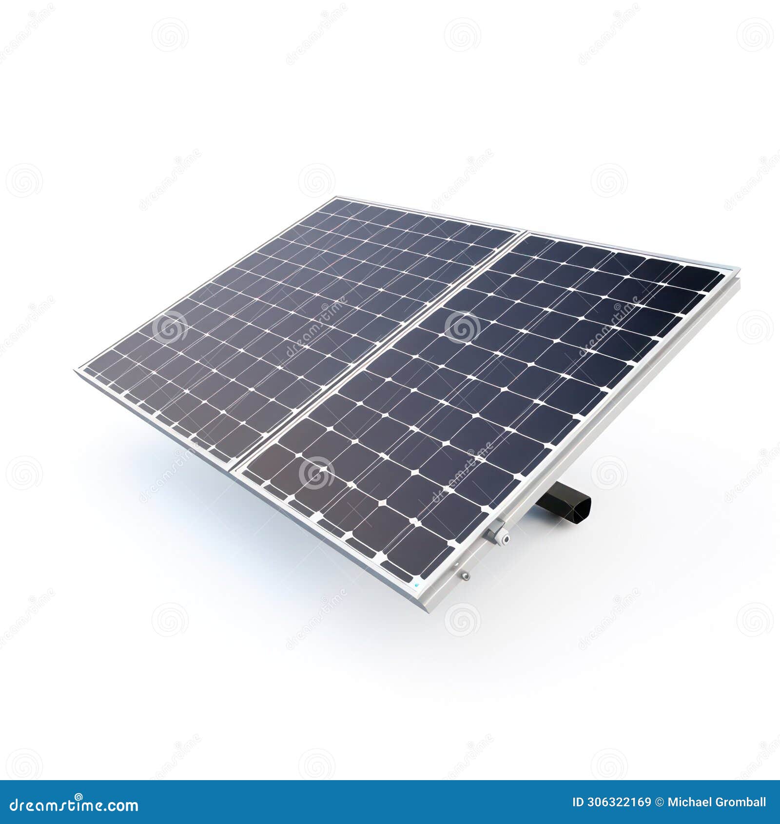 Solar Panel Isolated on White Created with Generative AI. Renewable ...