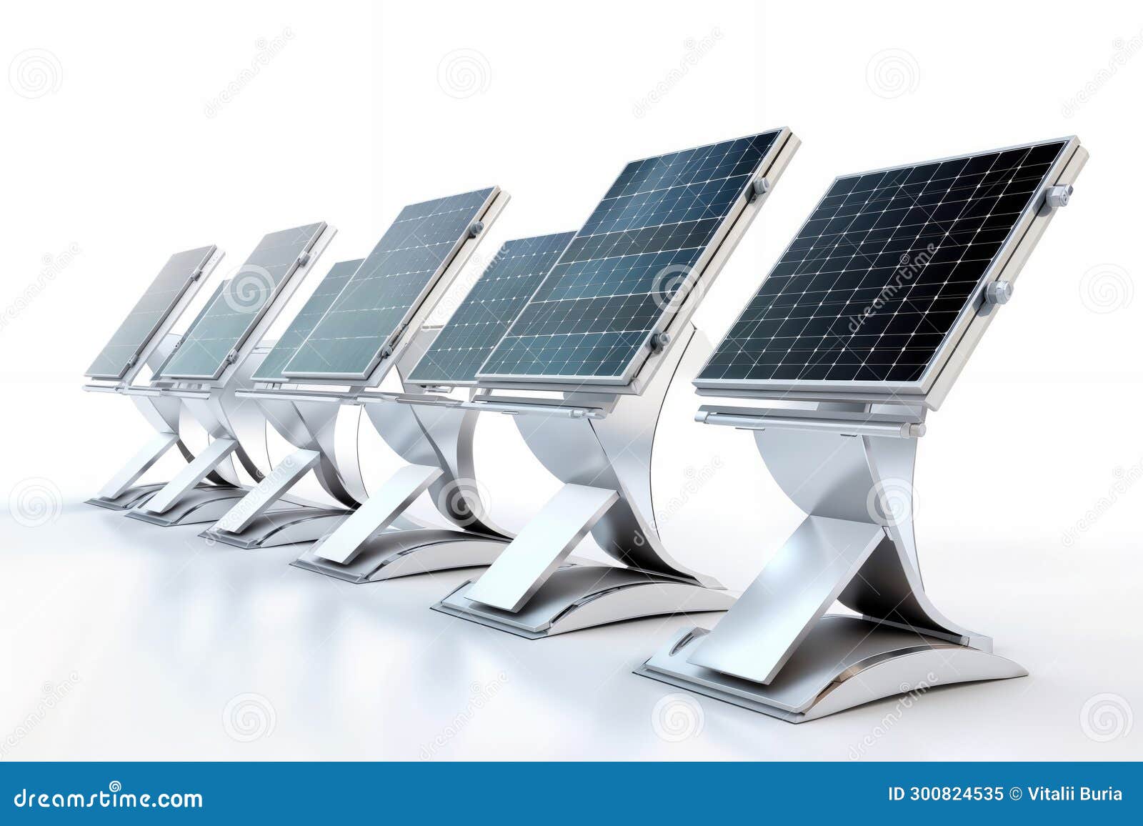 Solar Panel Isolated on White Background. 3d Render Illustration ...