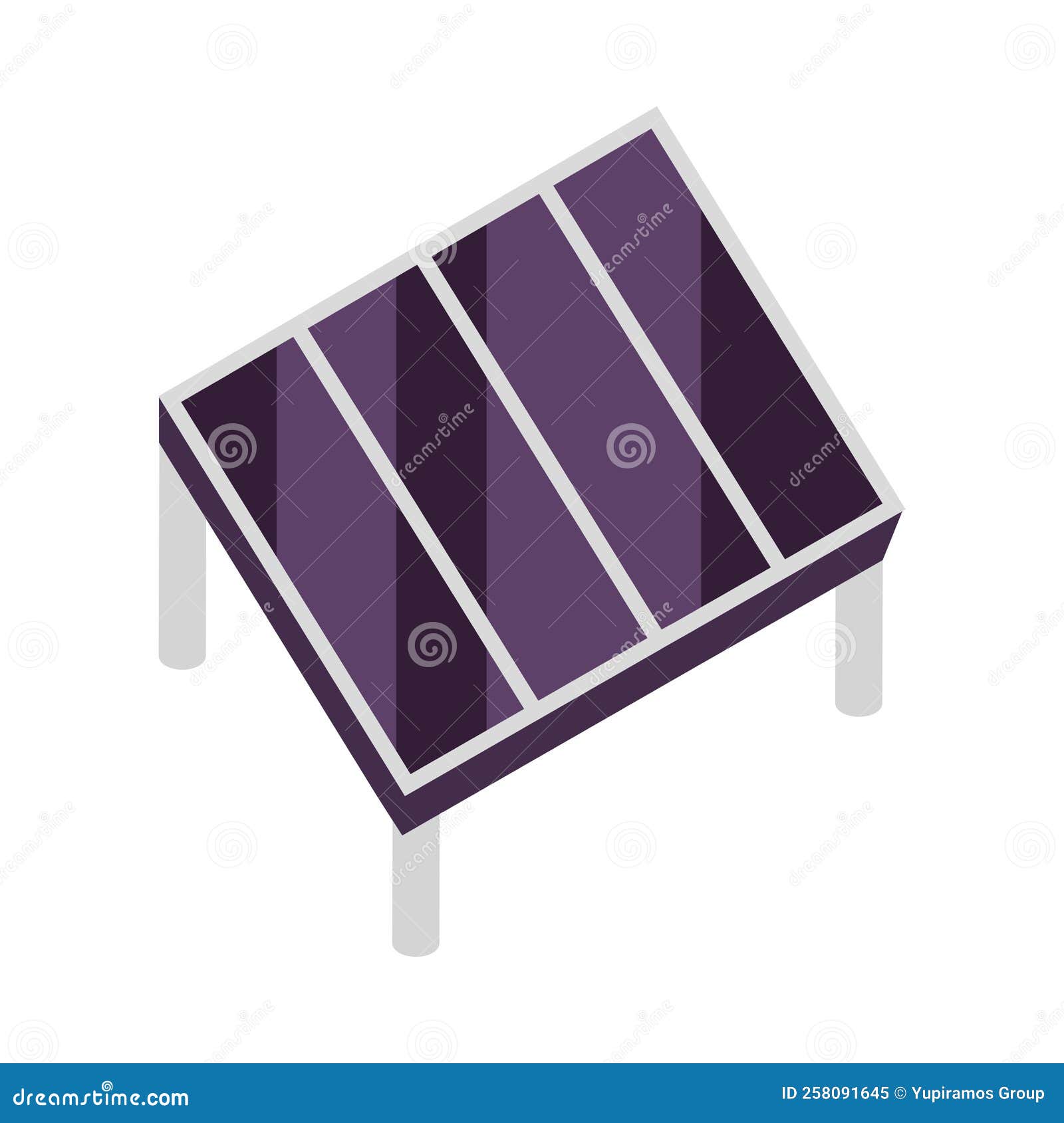 Solar panel isometric stock vector. Illustration of electricity - 258091645