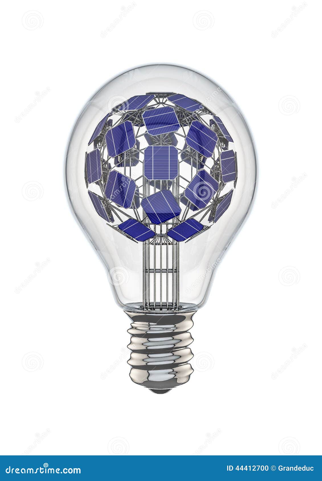 Solar panel light bulb stock illustration. Illustration of alternative ...