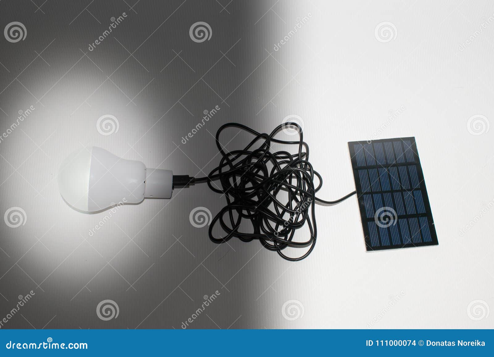 Solar panel and light bulb stock photo. Image of business - 111000074