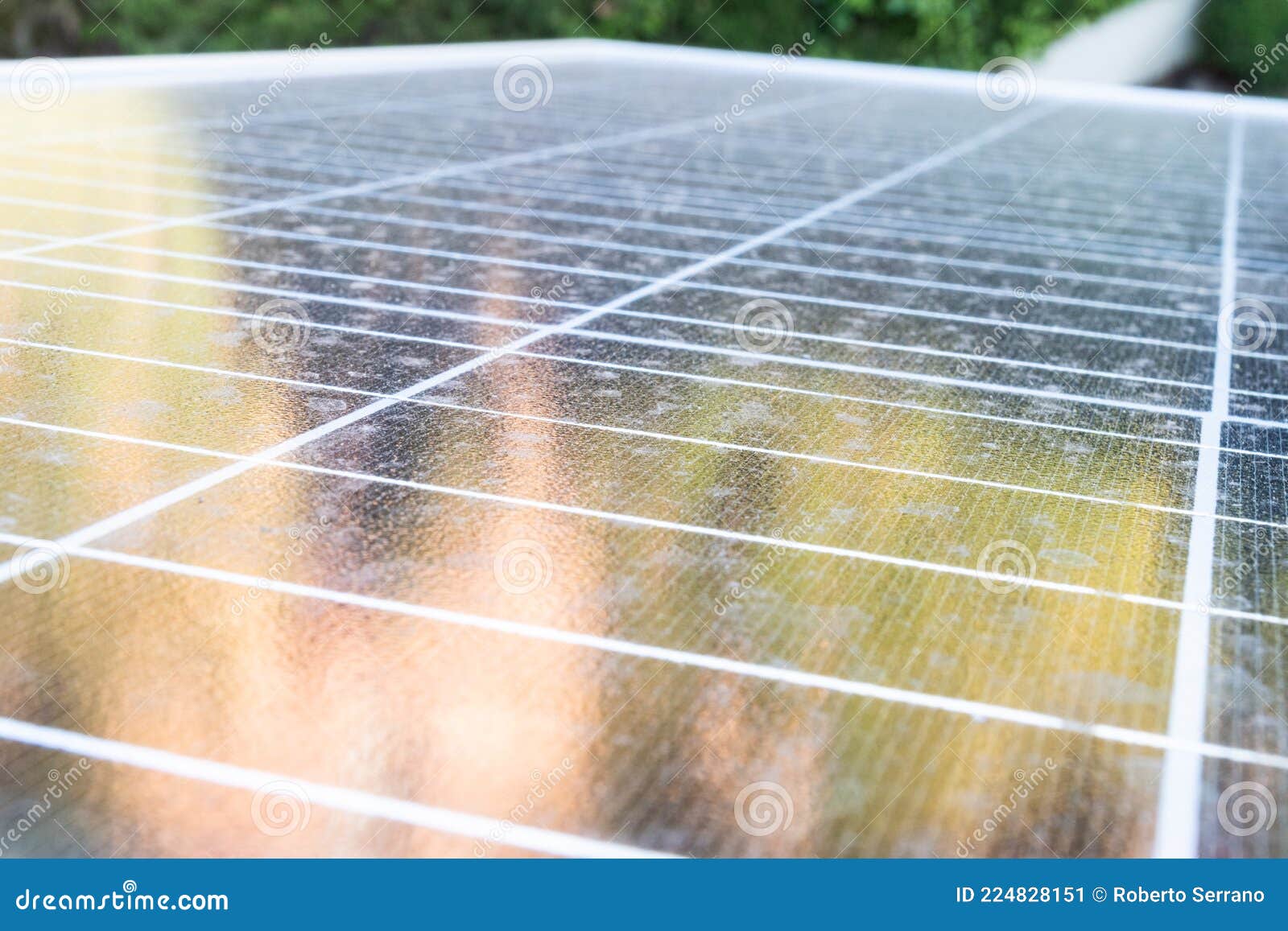 Solar Panel with Light Reflections Stock Image - Image of energy, phone ...