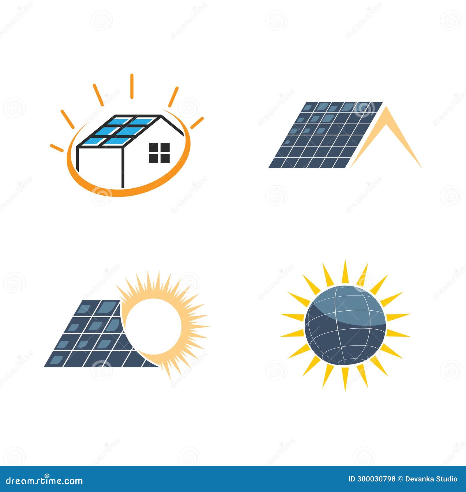 Solar panel logo stock vector. Illustration of future - 300030798