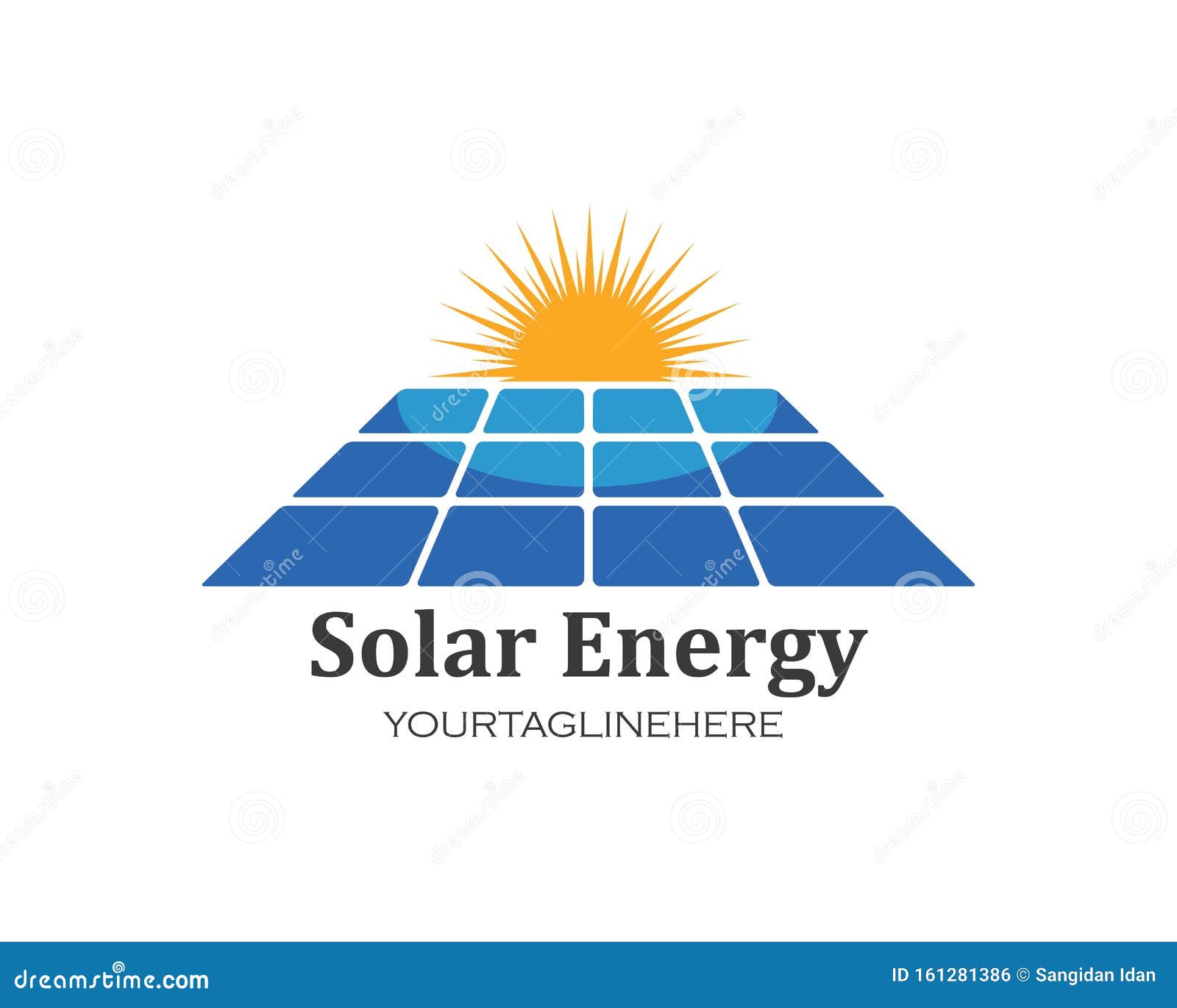 Solar Panel Logo Vector Icon of Natural Energy Stock Vector ...