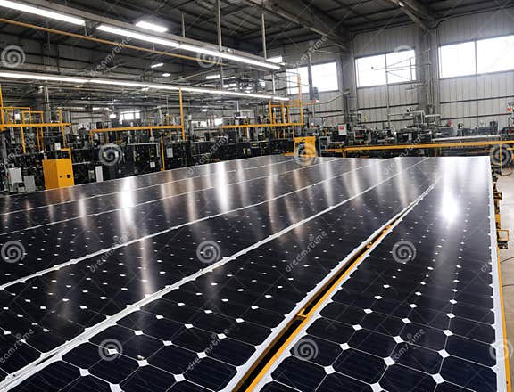 Solar Panel Manufacturing Facility Showcasing Advanced Technology in ...