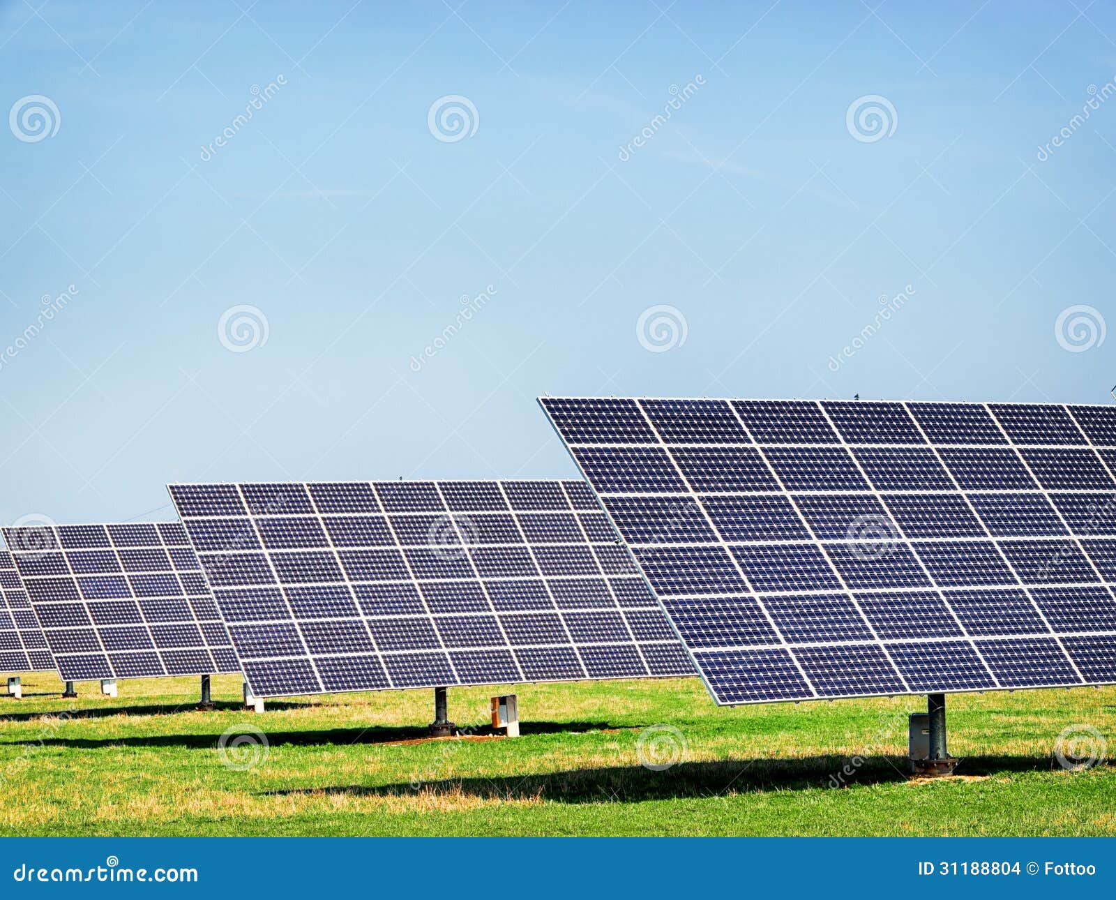 Solar panel stock photo. Image of meadow, view, clear - 31188804